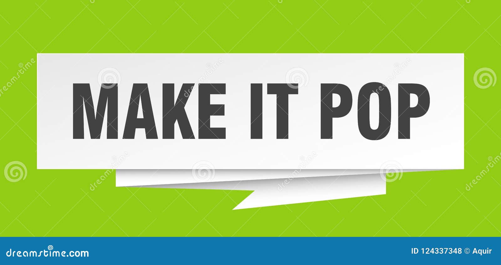 Make it pop stock vector. Illustration of sticker, sign - 124337348