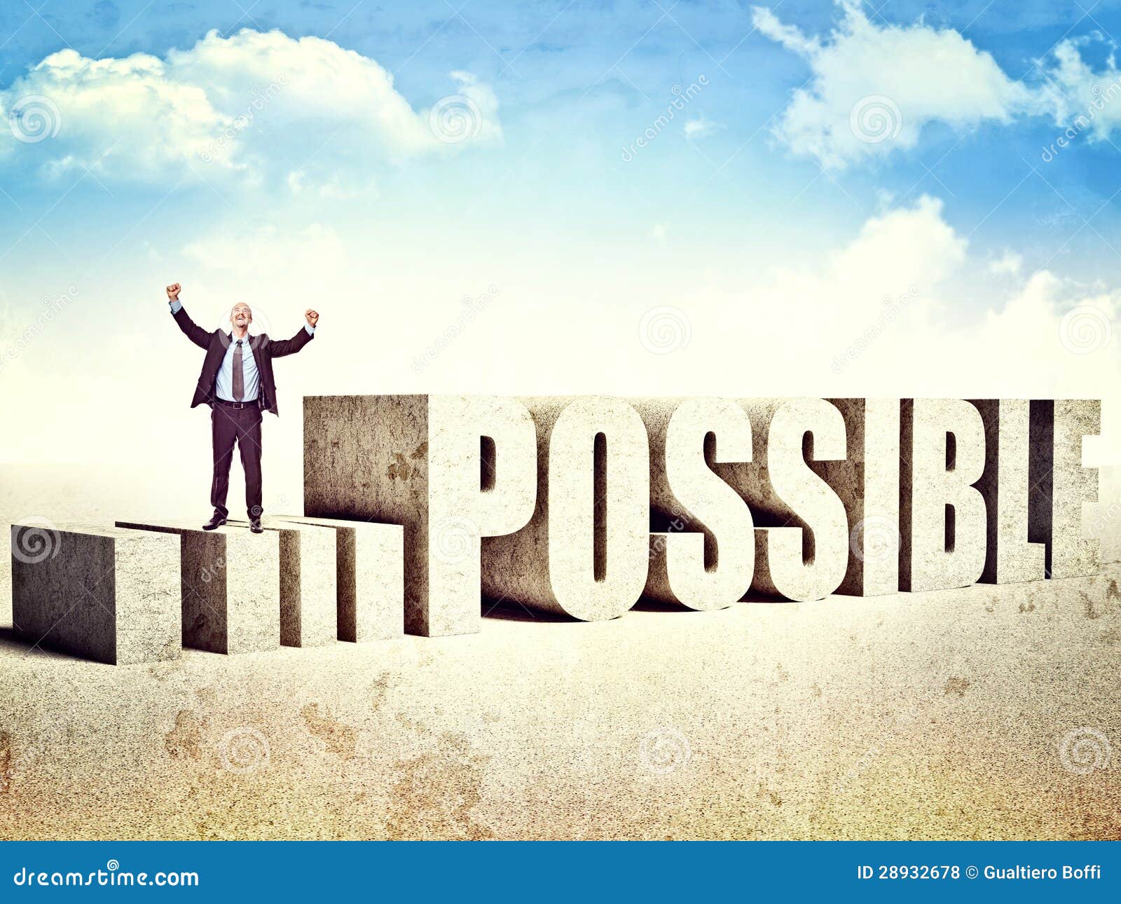 Make it possible stock photo. Image of winner, challenge - 28932678