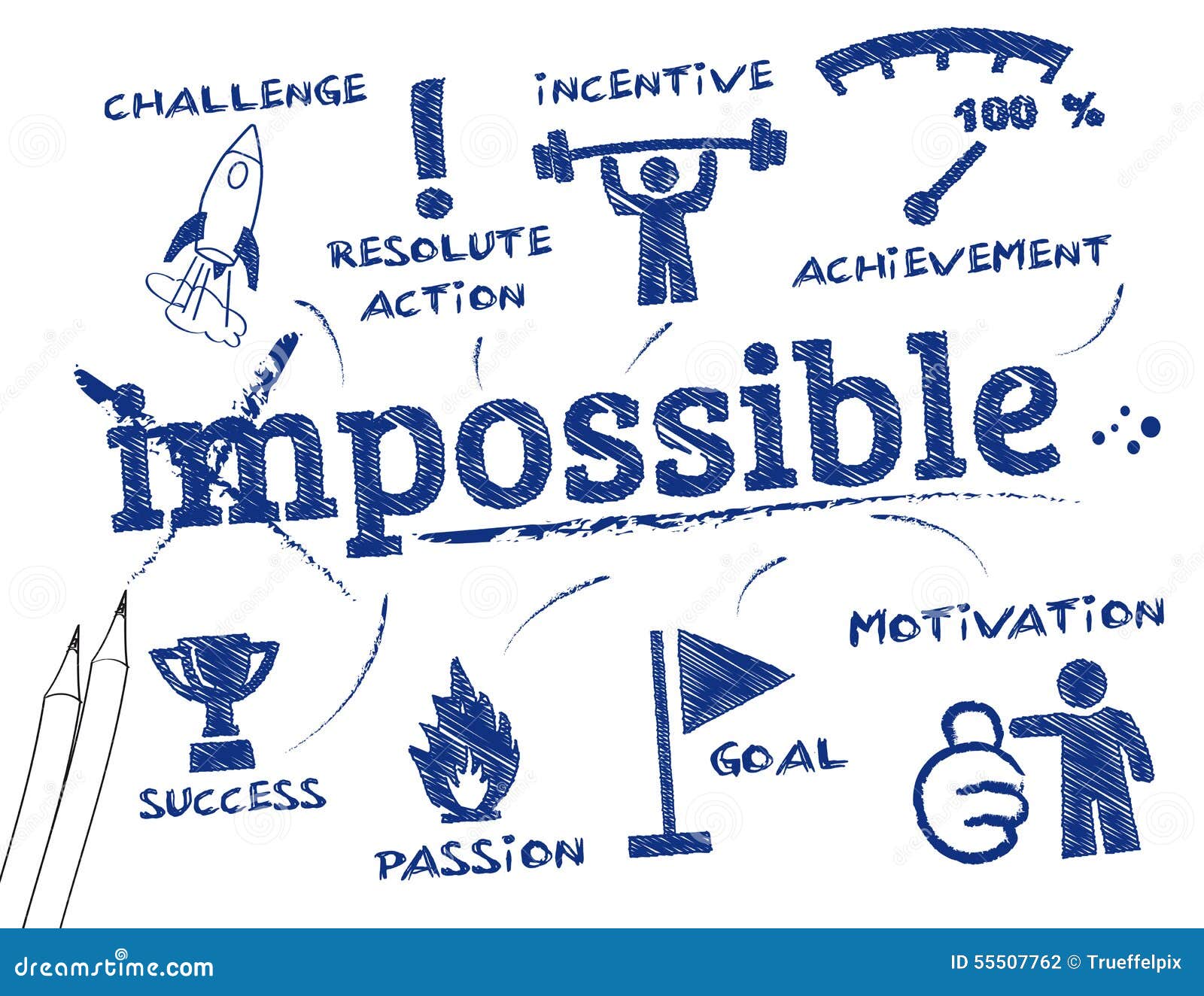 Make it possible stock illustration. Illustration of intentness - 55507762