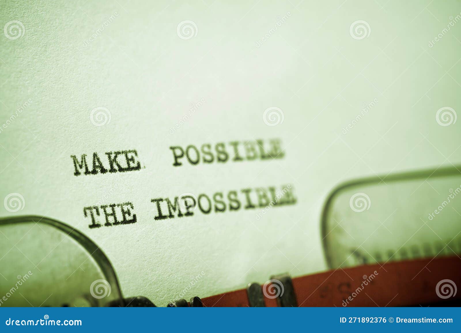 Make Possible the Impossible Text Stock Photo - Image of paper ...