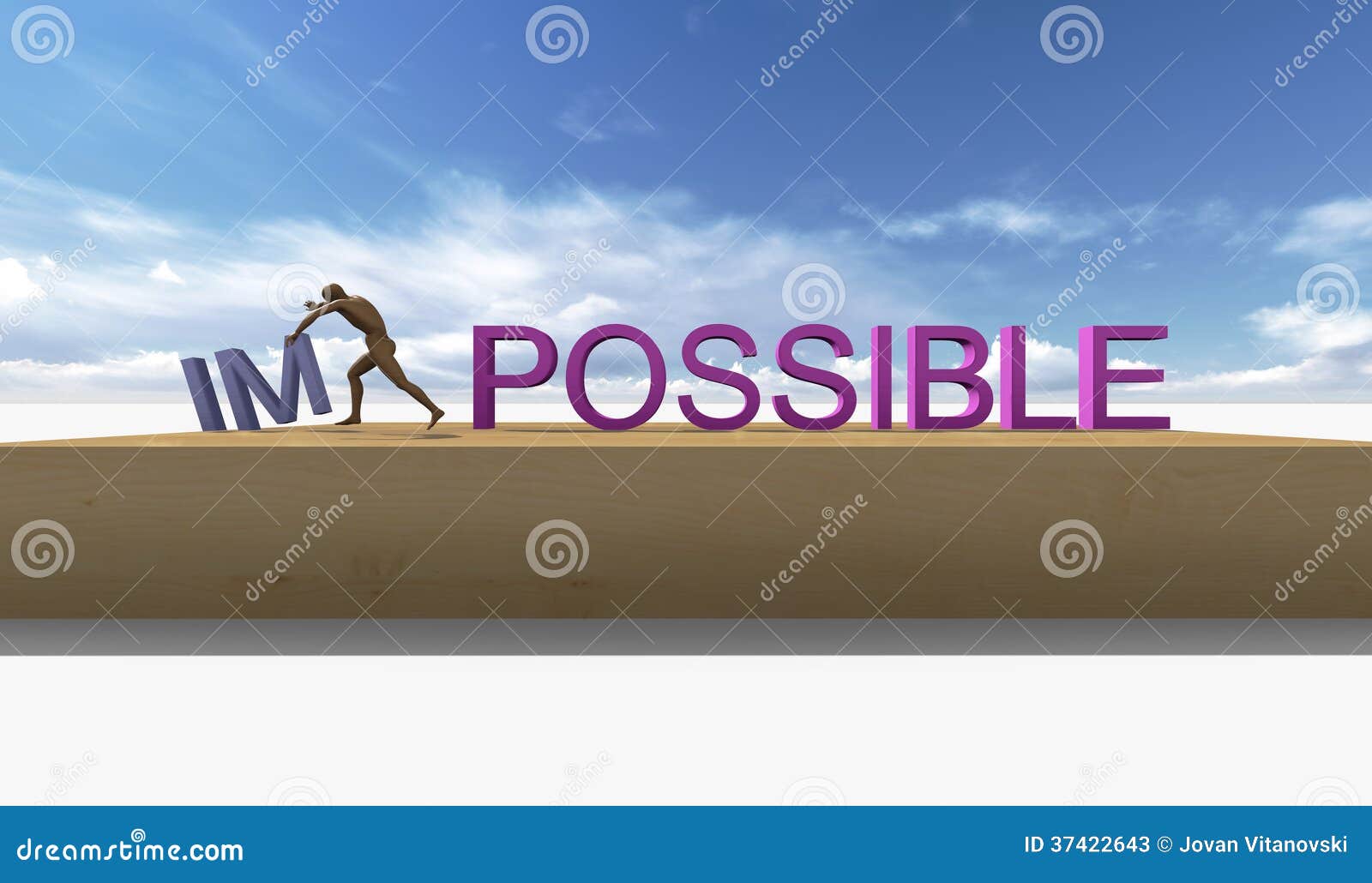 Make it Possible. Motivational Concept Stock Illustration ...