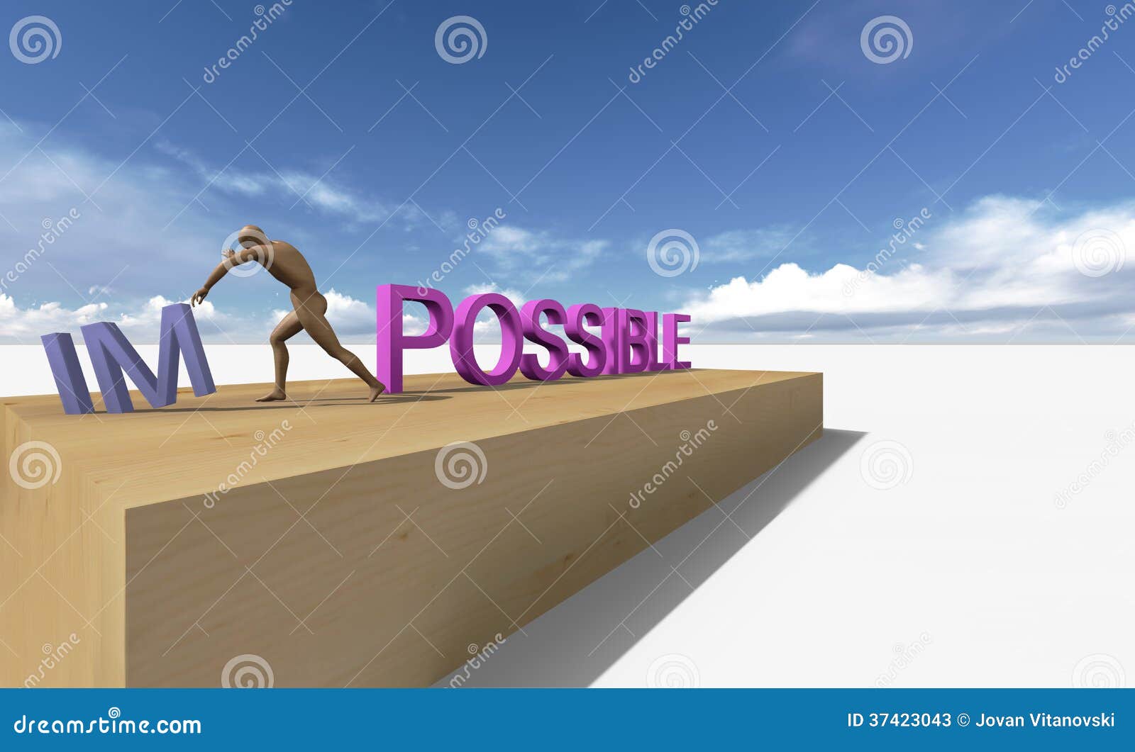 Make it Possible. Motivational Concept Stock Illustration ...