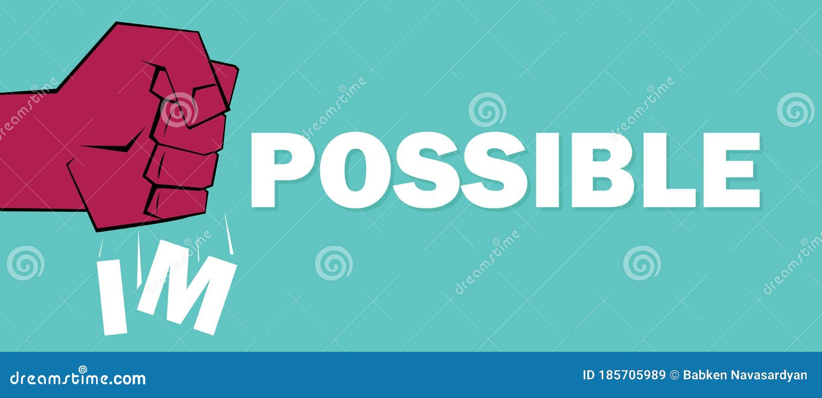 Make it possible stock vector. Illustration of concept - 185705989
