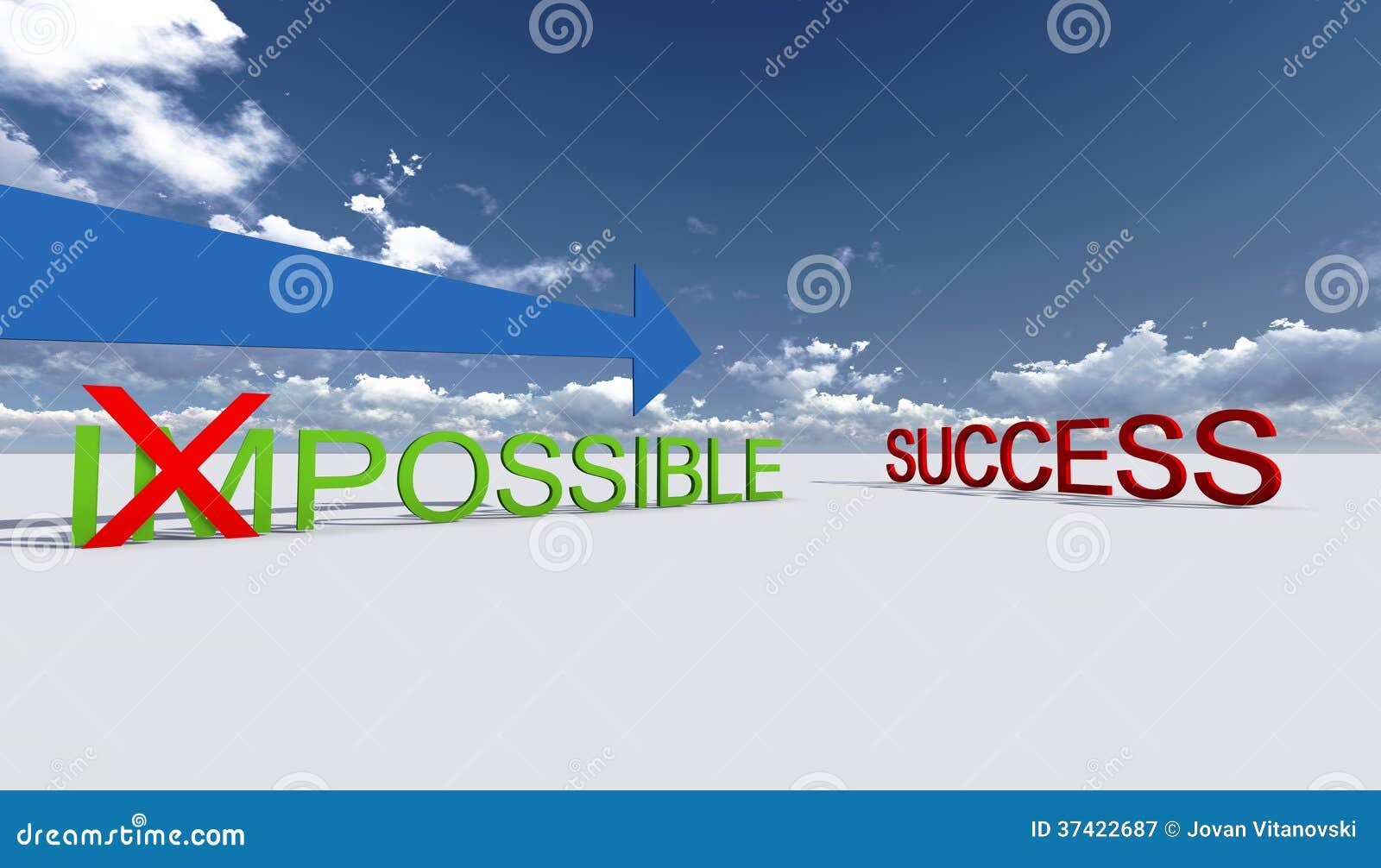 Make it Possible. Way To Success Stock Illustration - Illustration of ...
