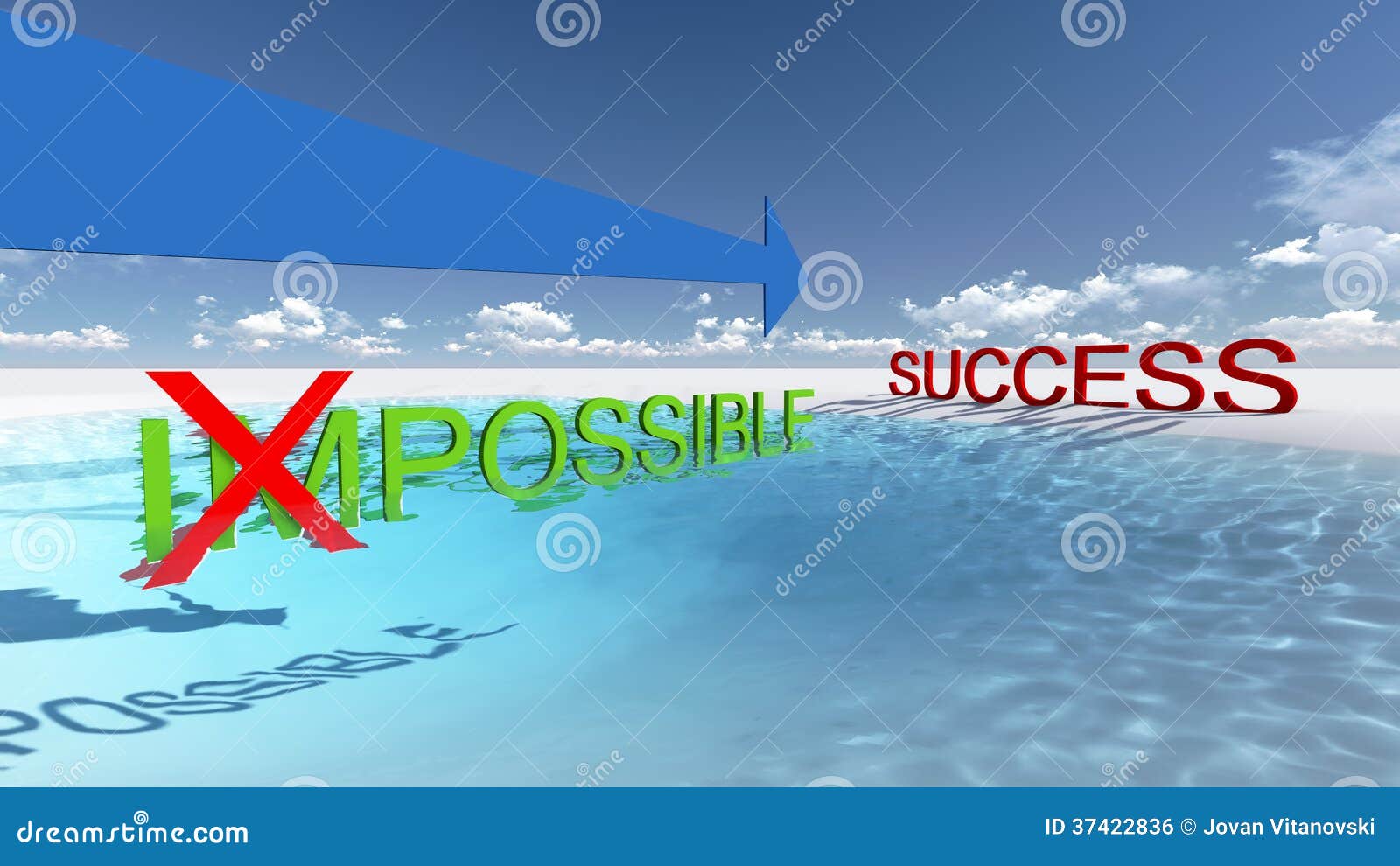 Make it Possible. Way To Success Stock Illustration - Illustration of ...