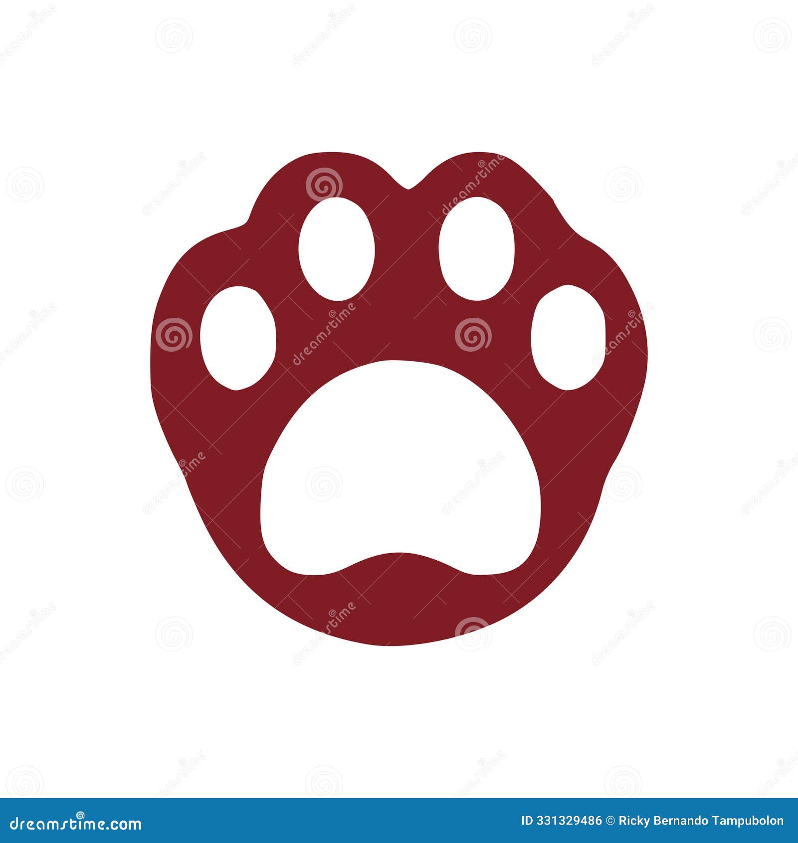 Make a Professional Cat Paw Logo Stock Illustration - Illustration of ...