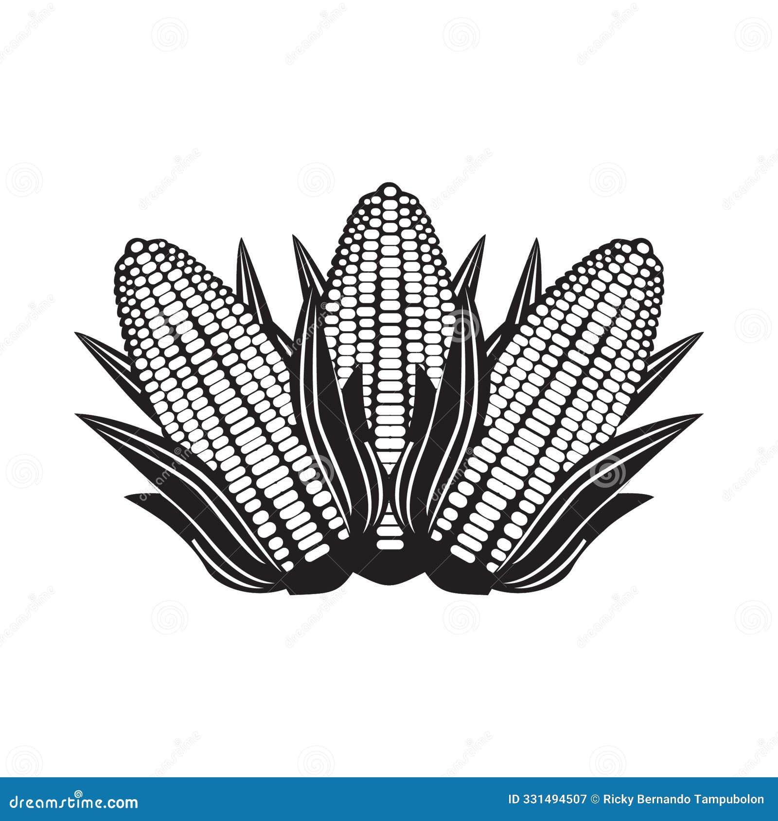 Make a Professional Corn Vector Line Art Image Stock Illustration ...