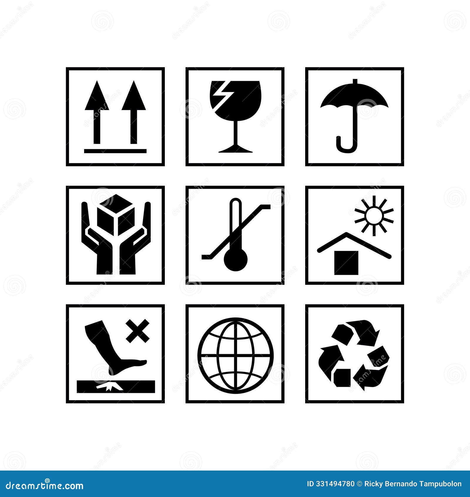 Make a Professional Corrugated Box Symbols Vector Stock Illustration ...