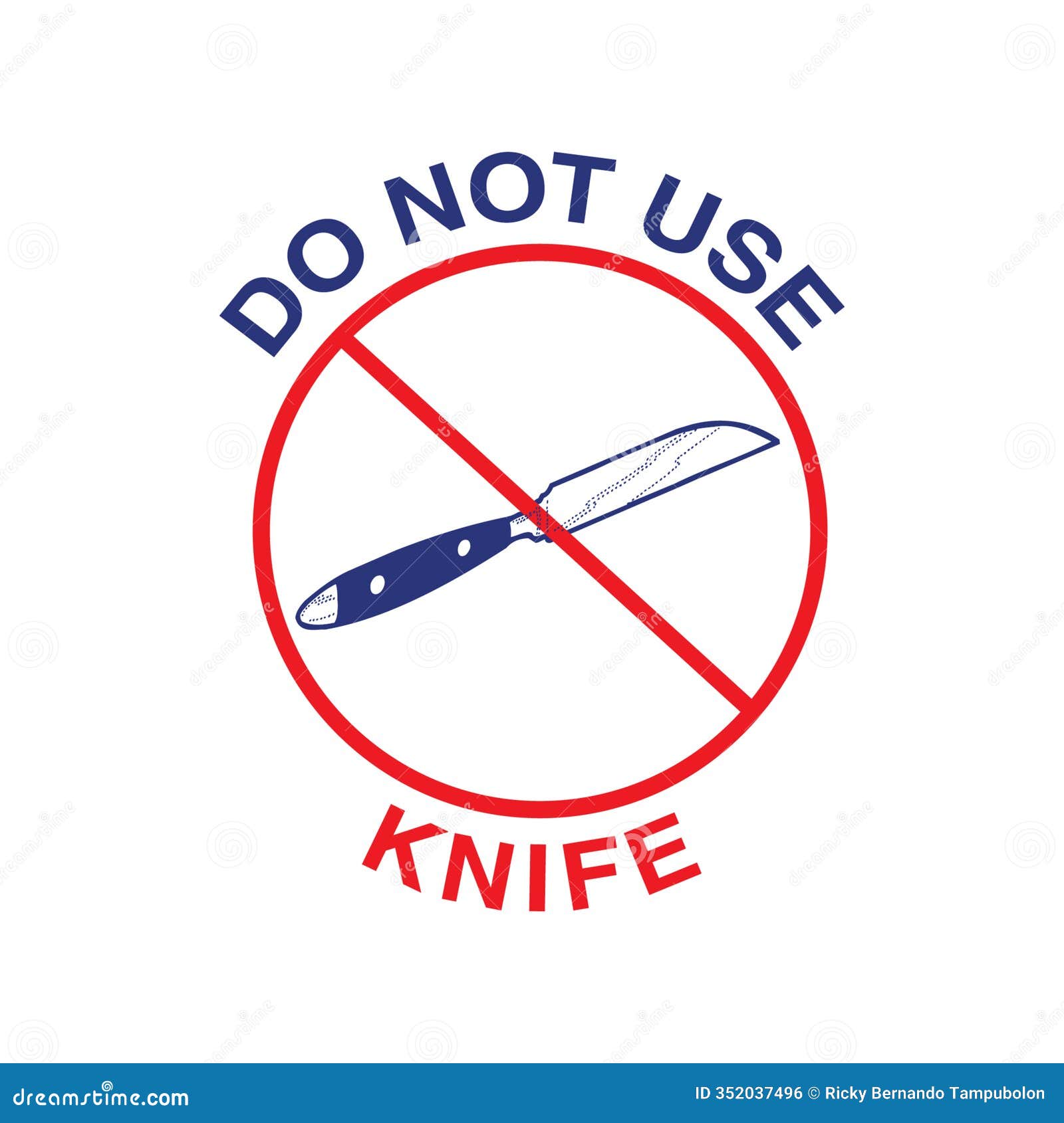 Make a Professional Do Not Use Knife Vector Stock Illustration ...