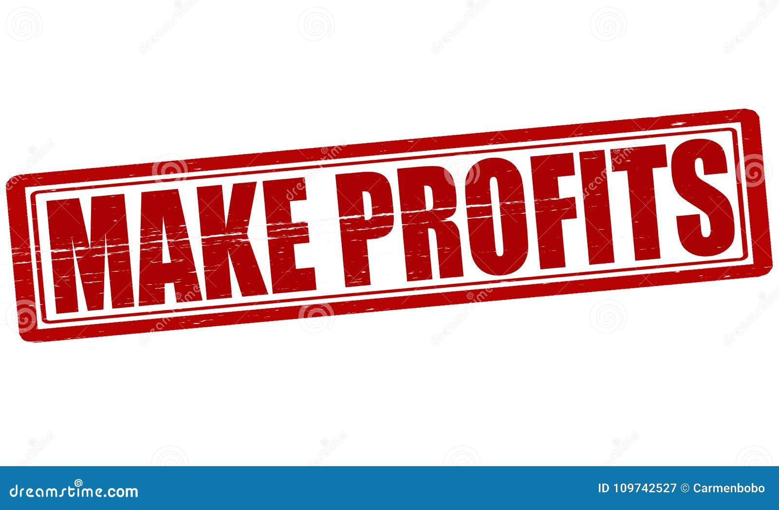 Make profits stock illustration. Illustration of stamp - 109742527