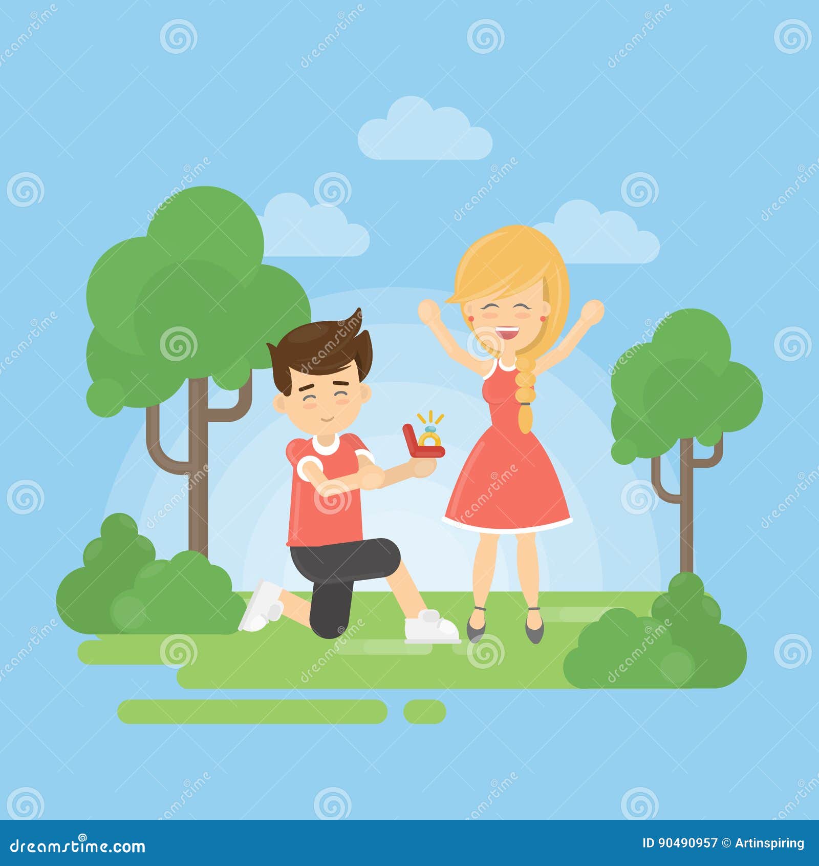 Make a proposal. stock vector. Illustration of heart - 90490957