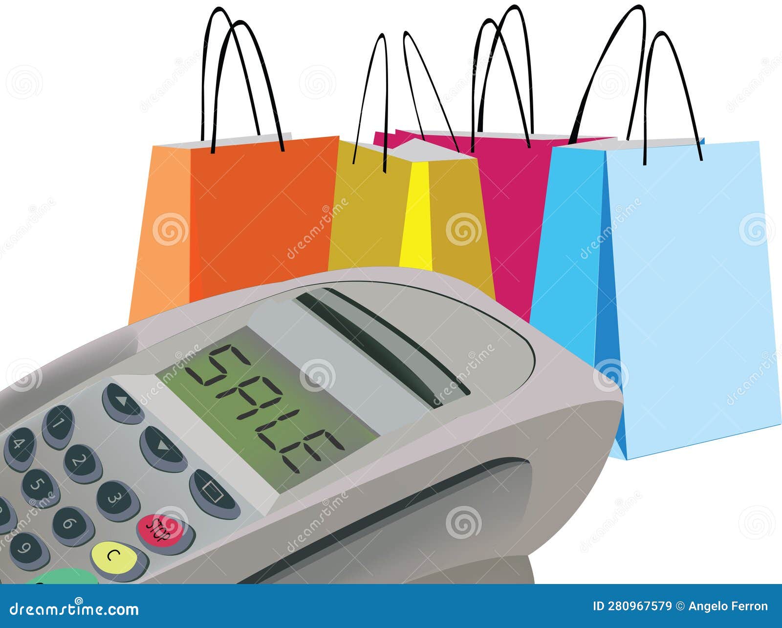 Make Purchases and Sales by Credit Card and Debit Card- Stock Vector ...