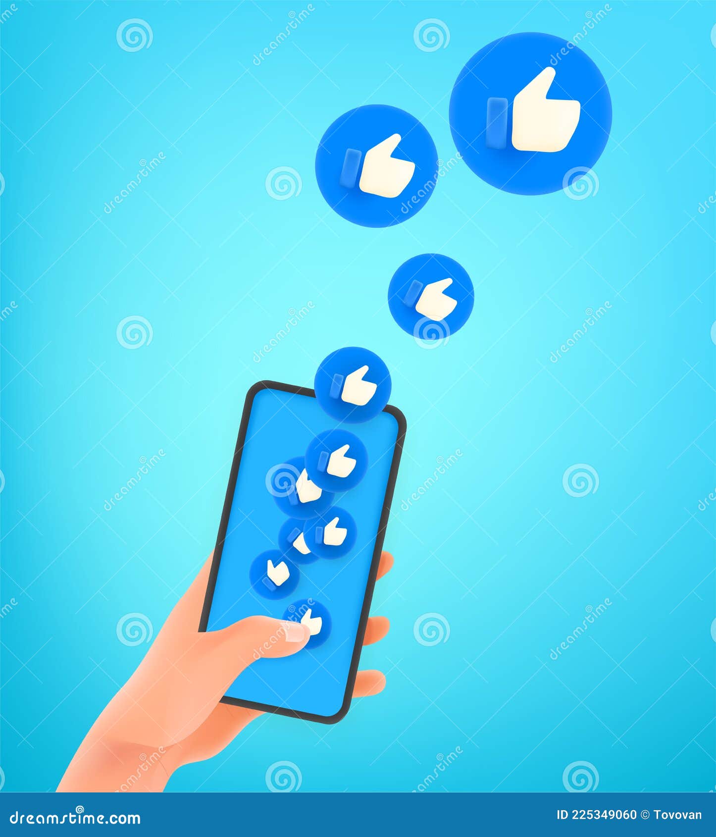 Make Reaction with Thumbs Up Stock Vector - Illustration of comic ...