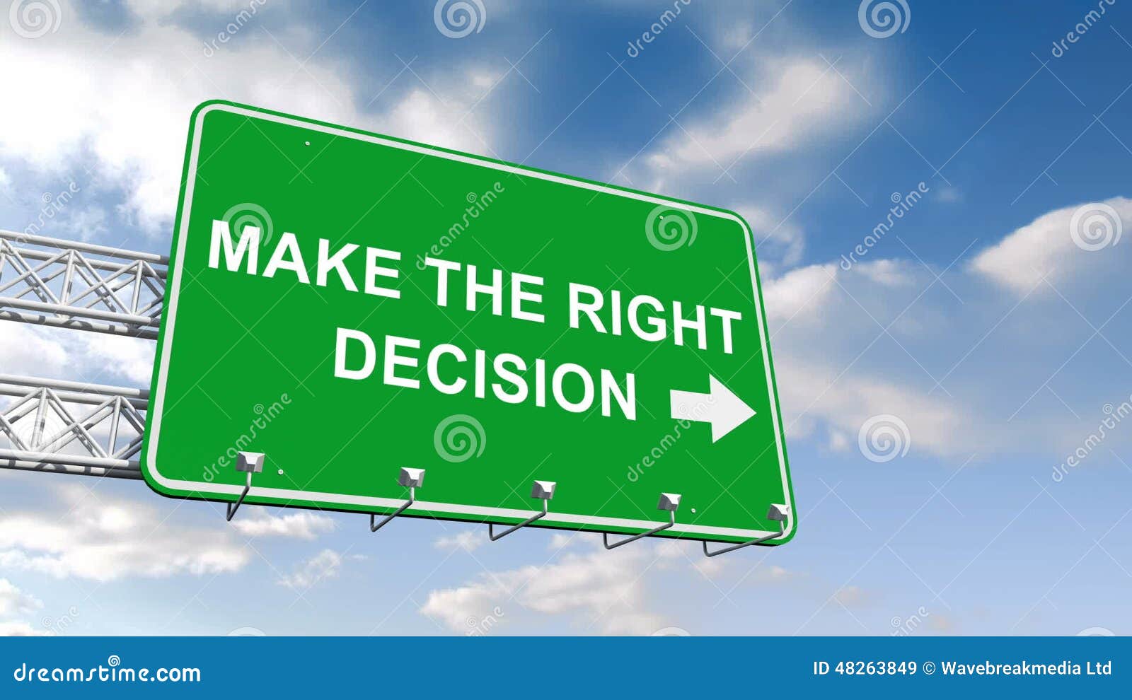 Make the Right Decision Sign Against Blue Sky Stock Video - Video of ...