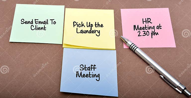 Make Schedule for Busy Day at Work Stock Photo - Image of colorful ...