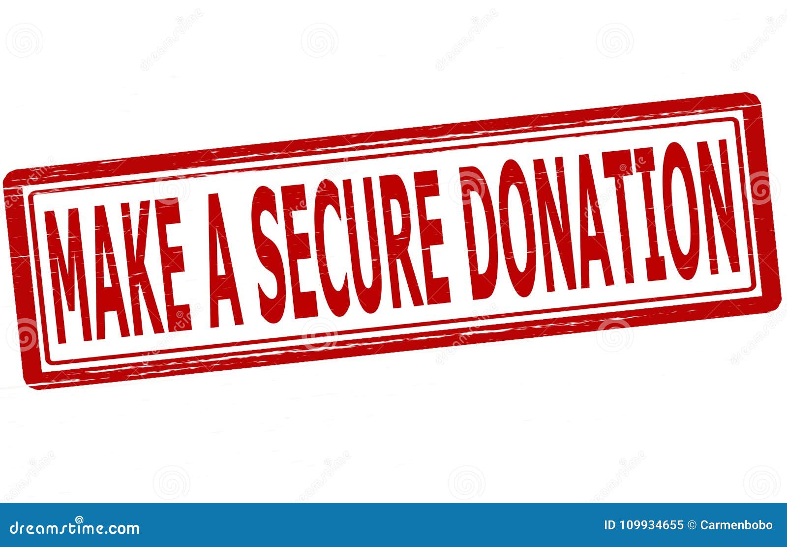 Make a secure donation stock illustration. Illustration of stamp ...