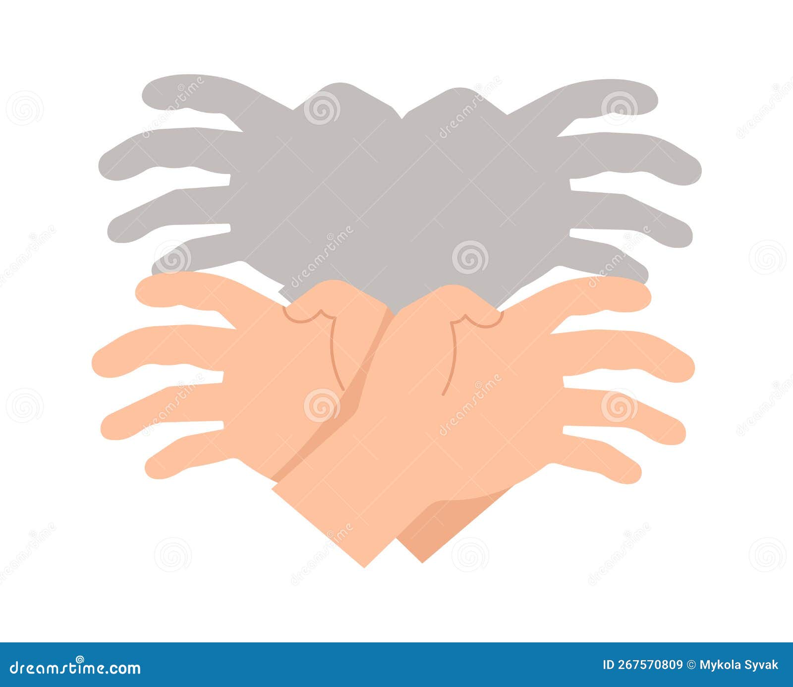 Make Shadow Hand Animals Flat Icon Spider Silhouette Stock Vector ...