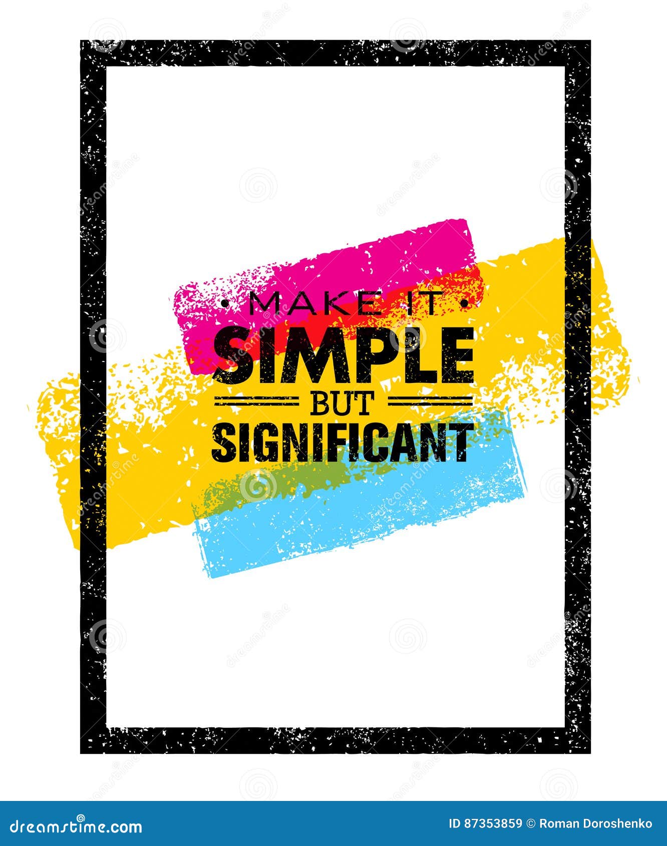 Make it Simple but Significant Motivation Quote. Creative Vector ...