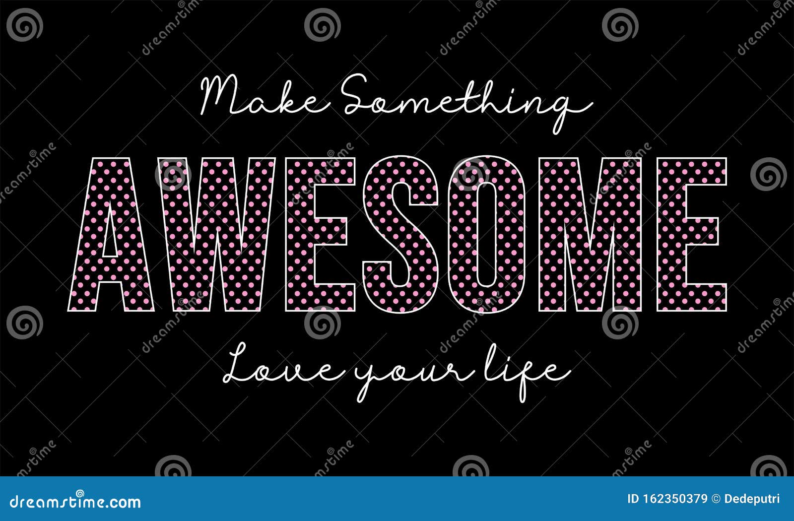 Make Something Awesome Typography for Print T Shirt Stock Vector ...