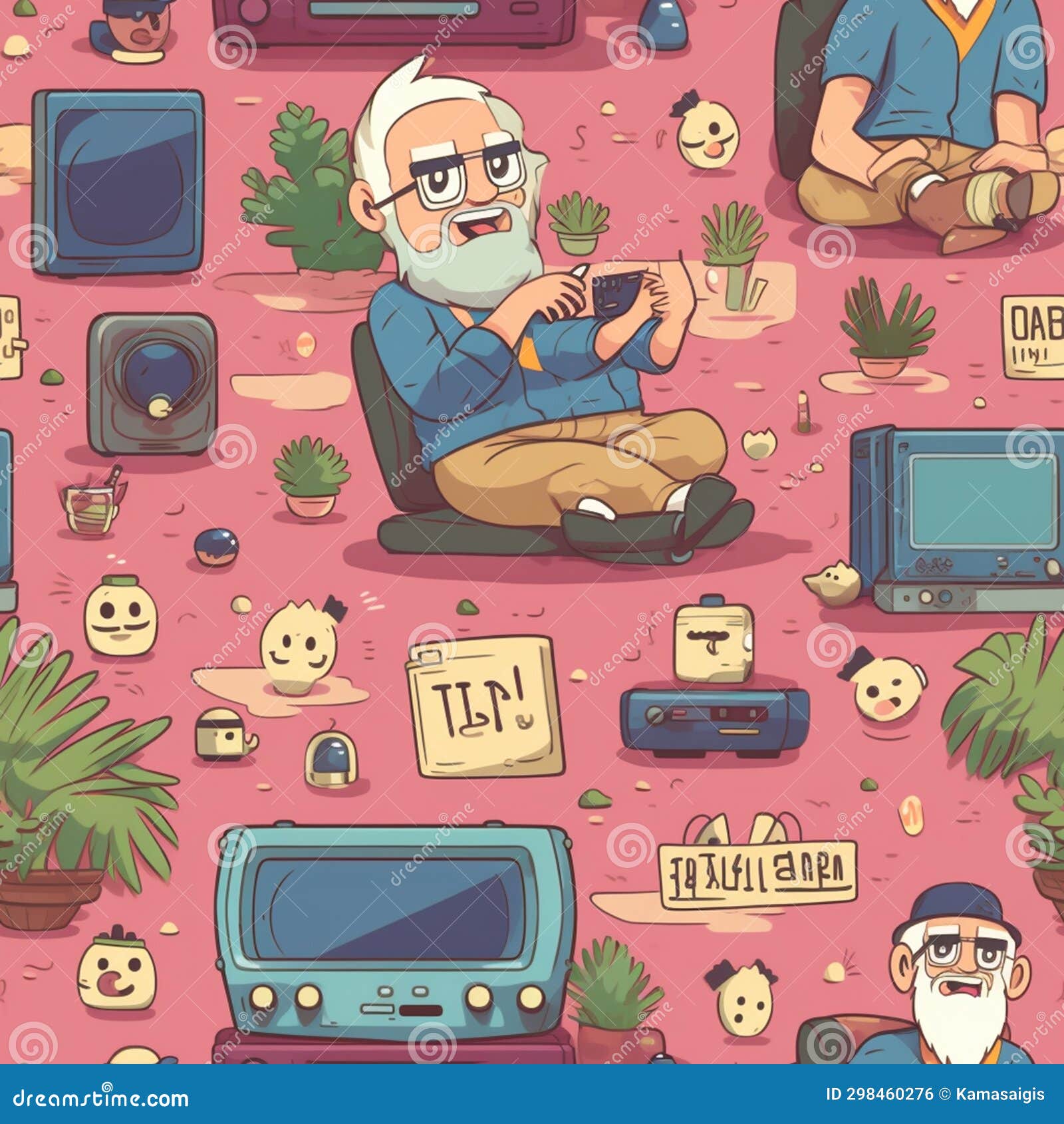 The Art of Groaning: Dad Joke-Inspired Pattern Delight Stock ...