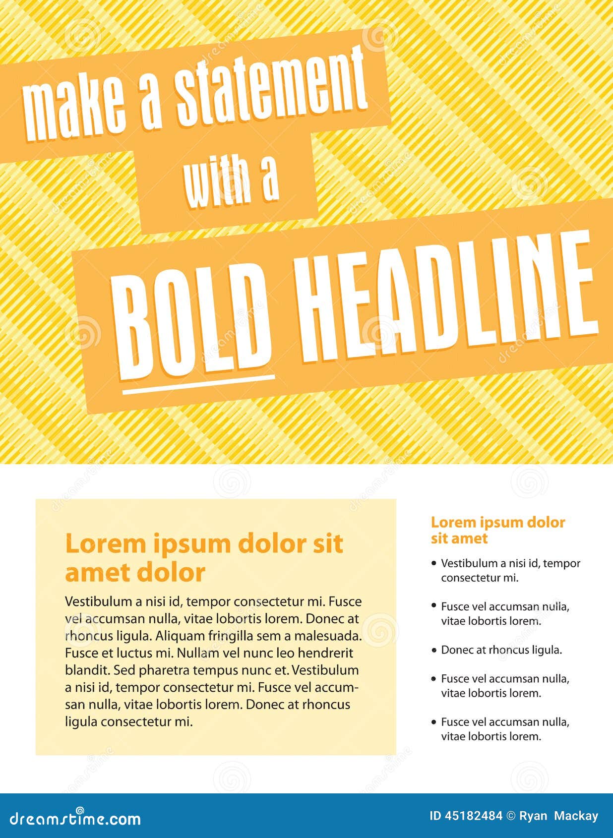 Make a statement stock vector. Illustration of template - 45182484