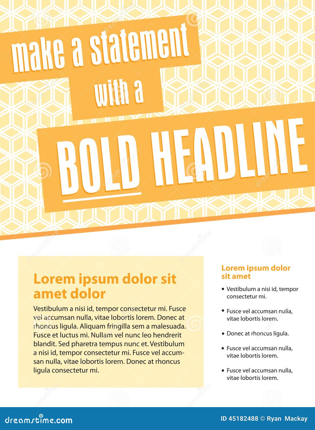 Make a statement stock vector. Illustration of orange - 45182488