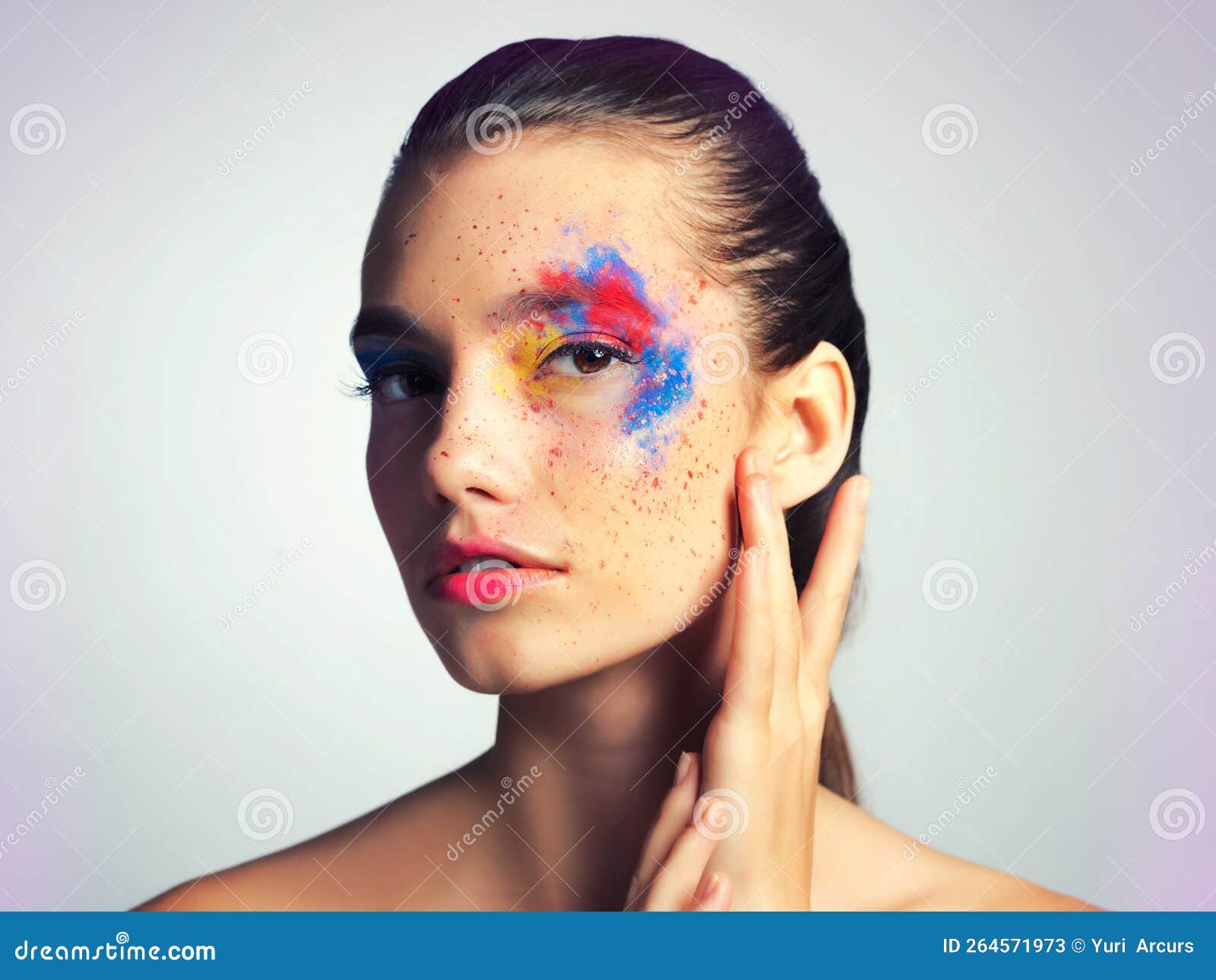 Make a Statement with Your Makeup. Studio Shot of an Attractive Young ...