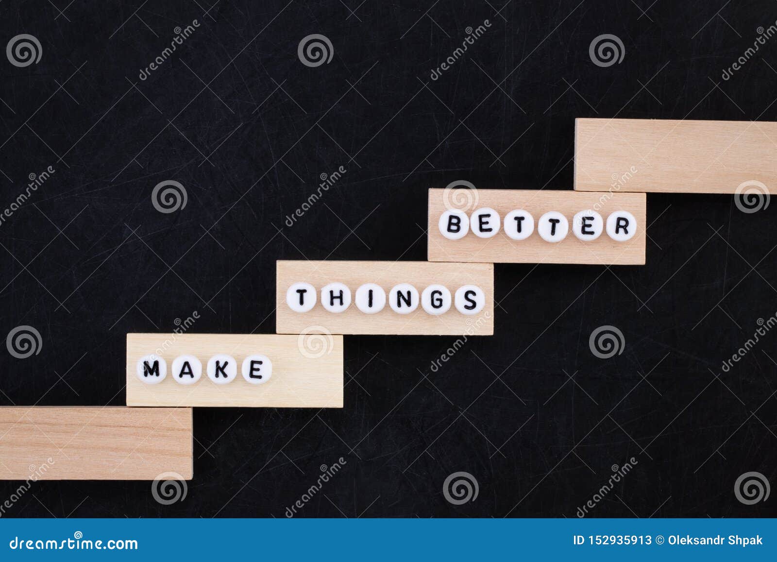 Make Things Better - Improvement Concept. Black Background Stock Image ...