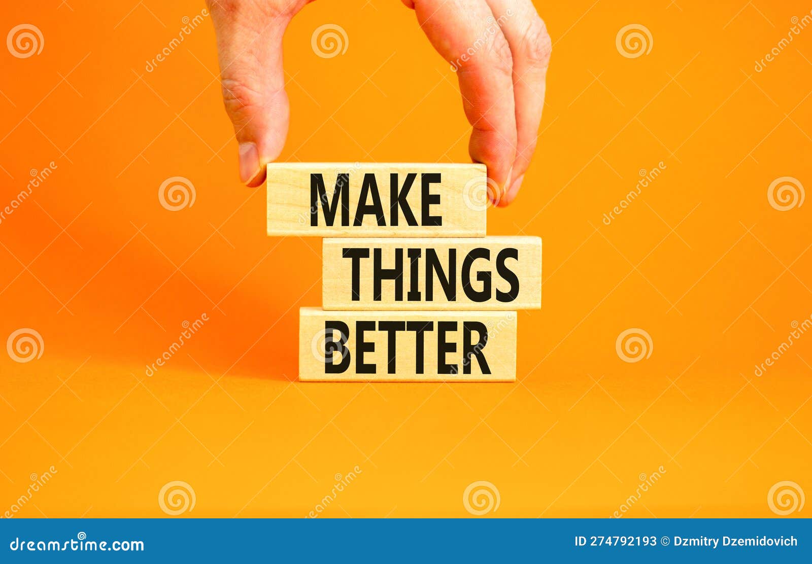 Make Things Better Symbol. Concept Words Make Things Better on Wooden ...