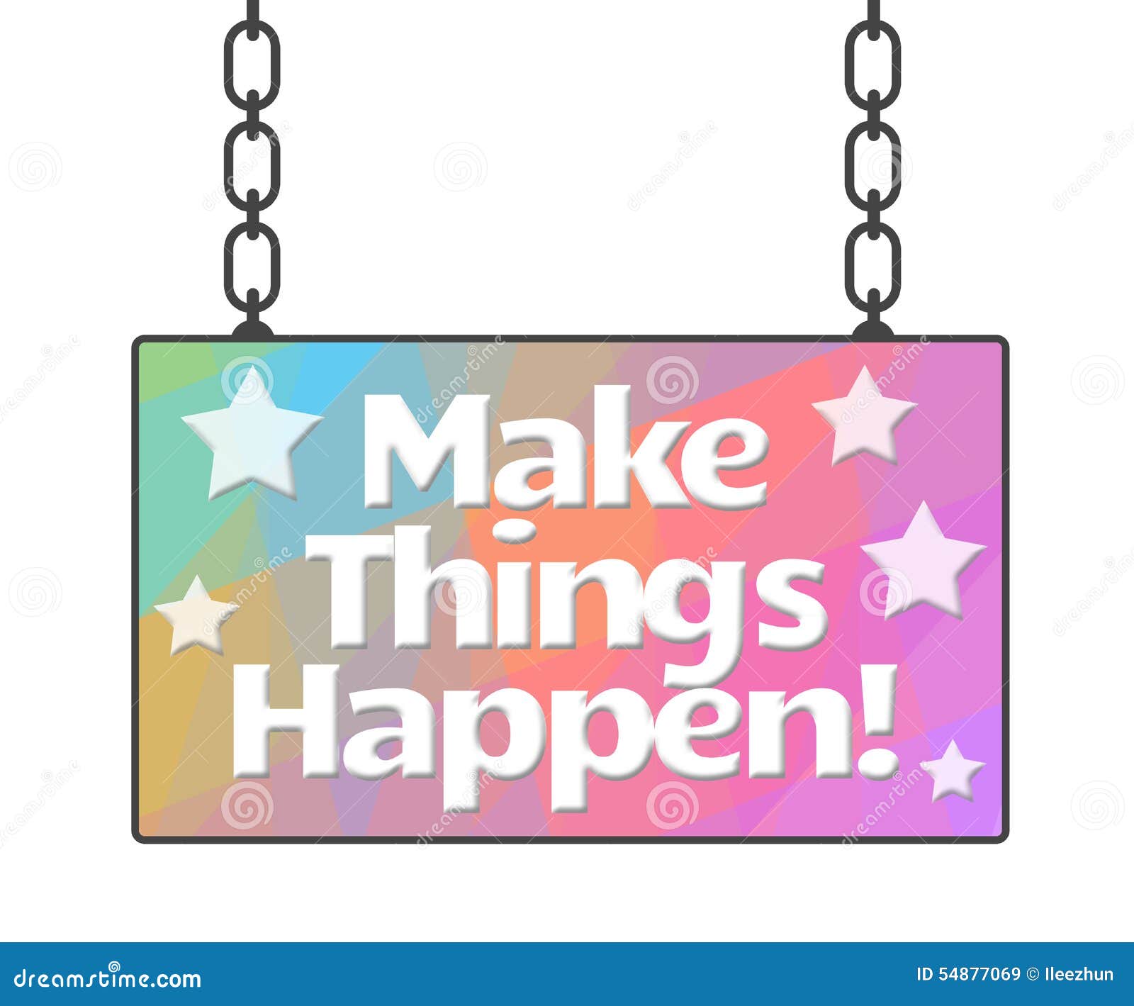 Make Things Happen - Motivation Poster. Cartoon Vector | CartoonDealer ...