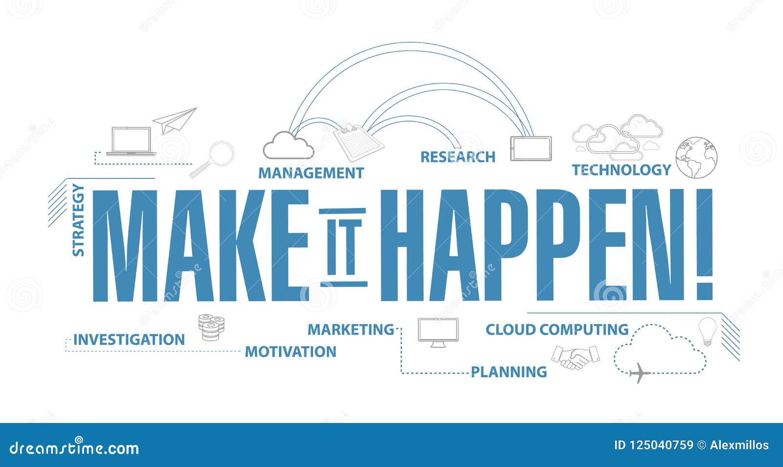 Make Things Happen Diagram Plan Concept Stock Illustration ...