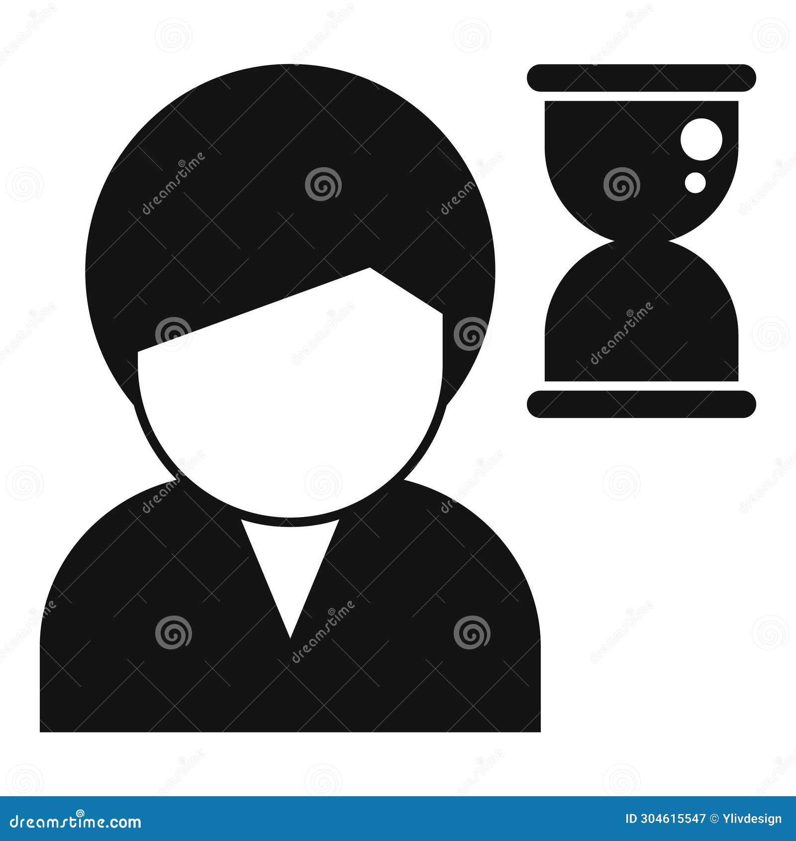 Make Time for Late Work Icon Simple Vector. Tired Person Stock ...