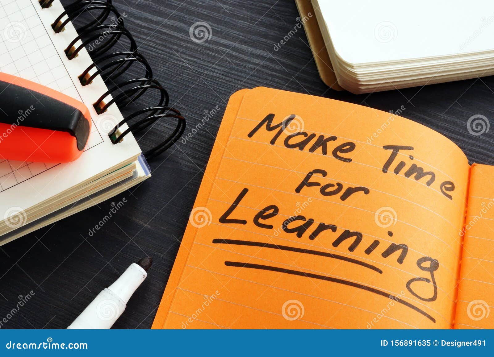 Make Time for Learning Sign. Self Education. Stock Image - Image of ...