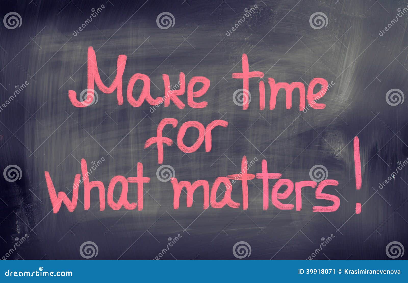 Make Time for What Matters Concept Stock Illustration - Illustration of ...
