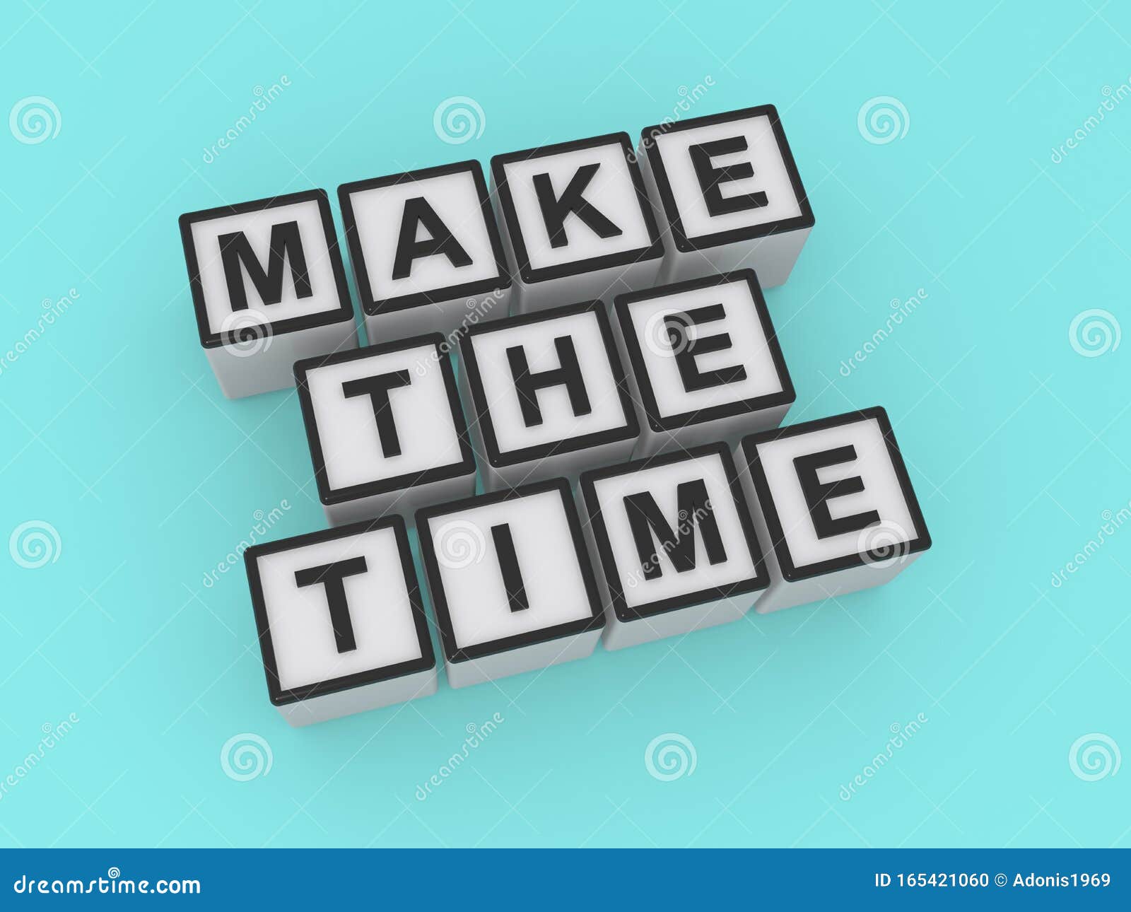 Make the time word blocks stock photo. Image of block - 165421060
