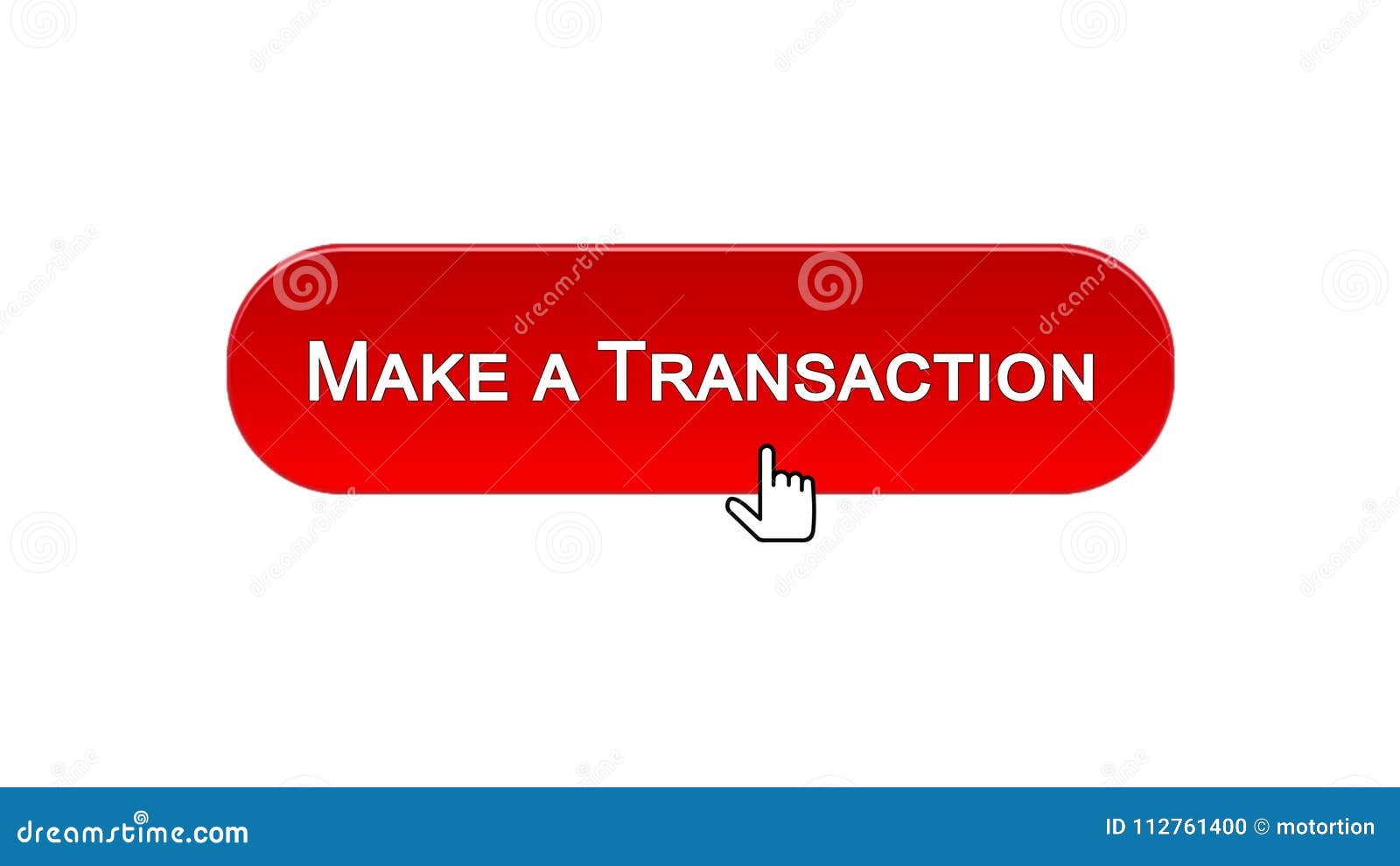 Make A Transaction Web Interface Button Clicked With Mouse Cursor Red