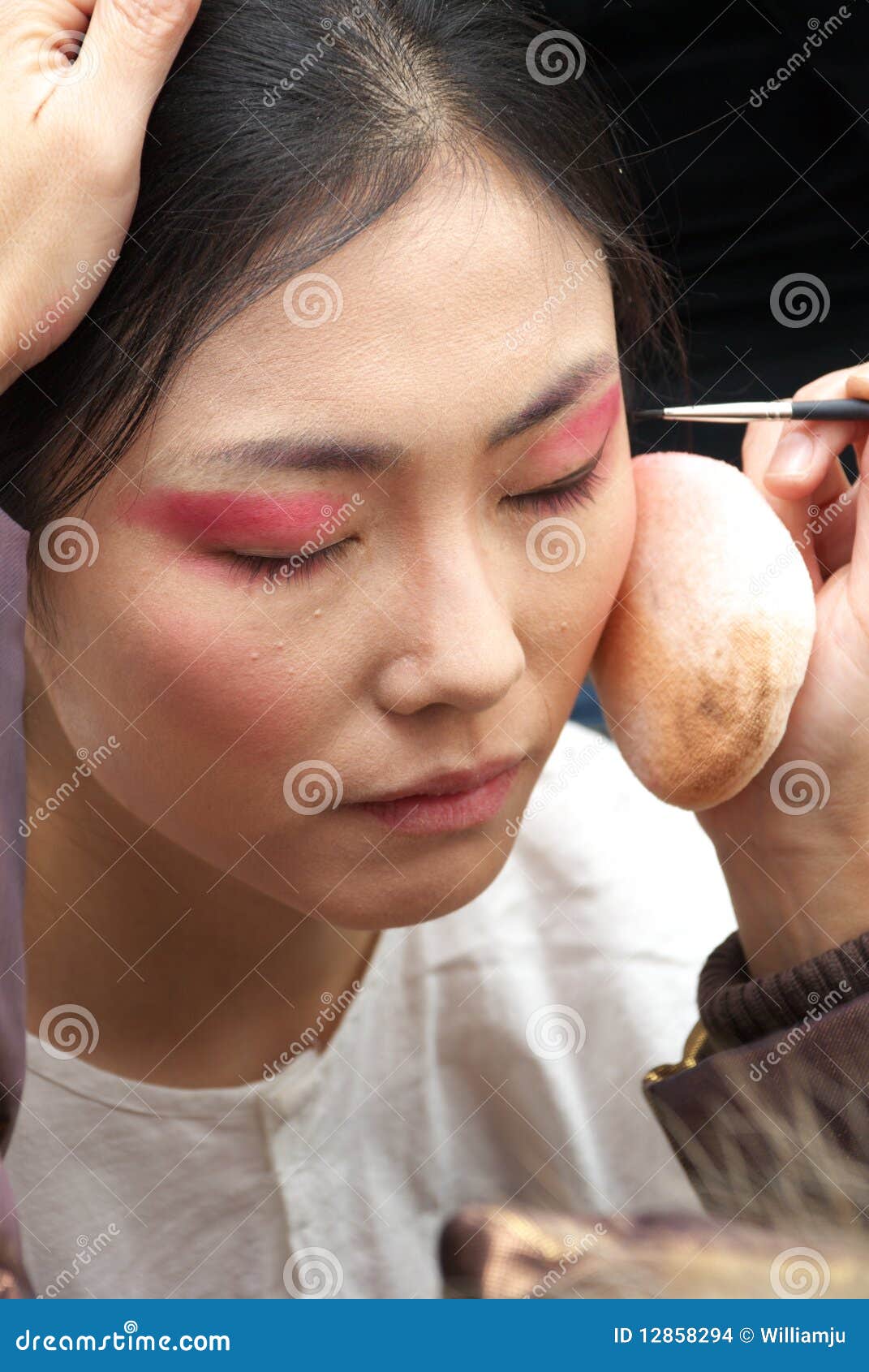 Make up stock photo. Image of actor, makeup, asian, face - 12858294