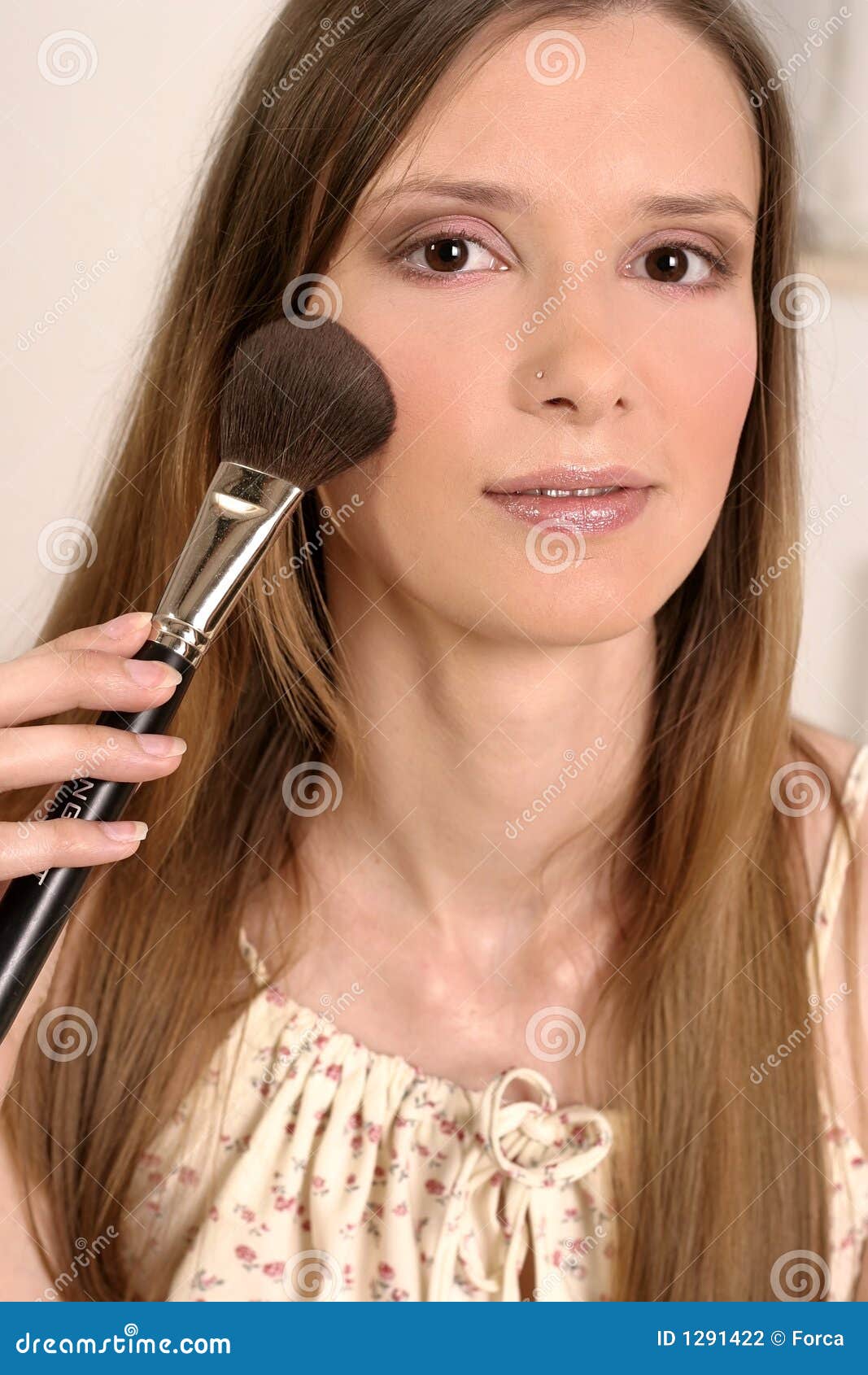 Make up stock photo. Image of beauty, brush, girl, cosmetics - 1291422