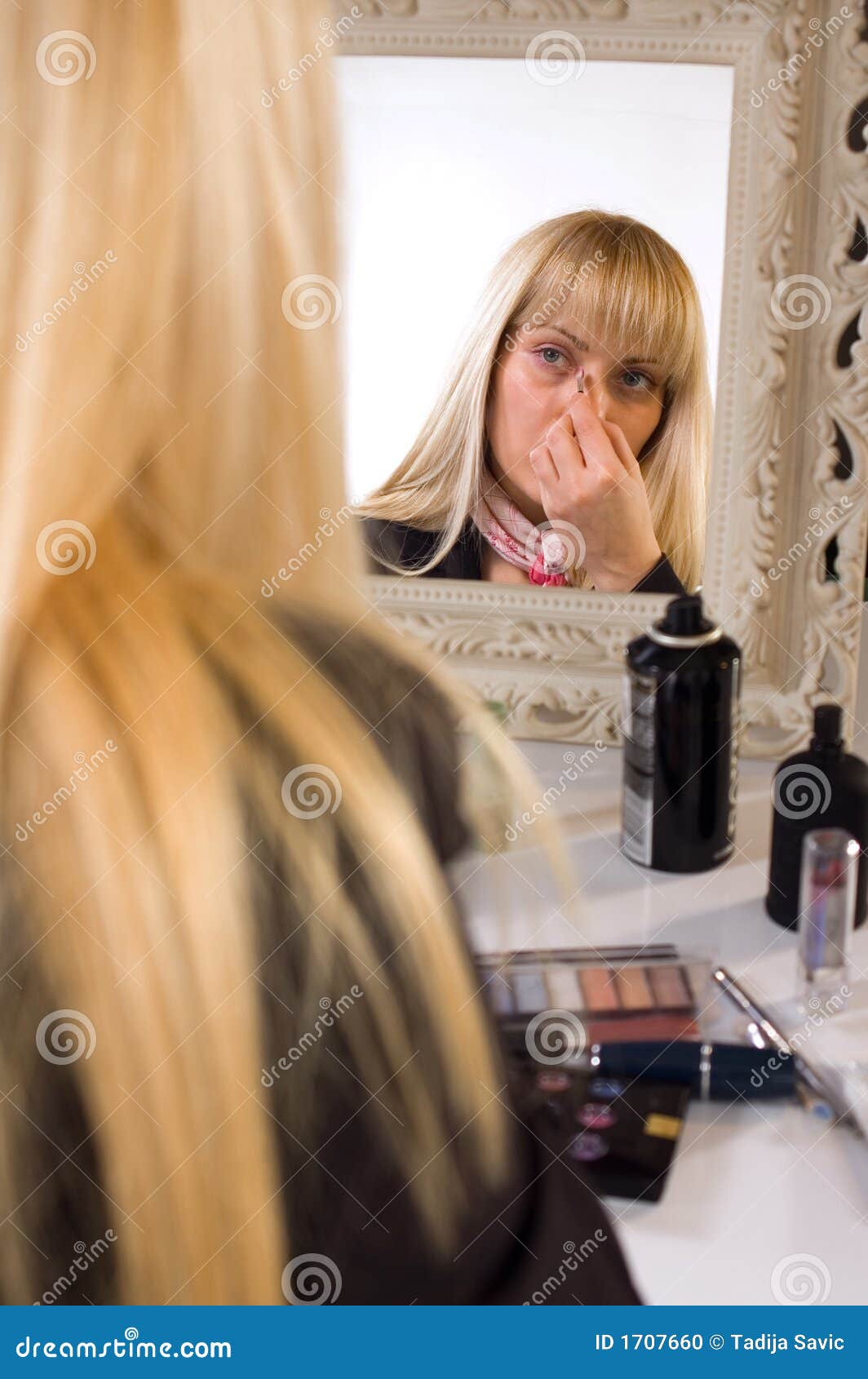 Make up stock photo. Image of facial, eyelash, lips, body - 1707660