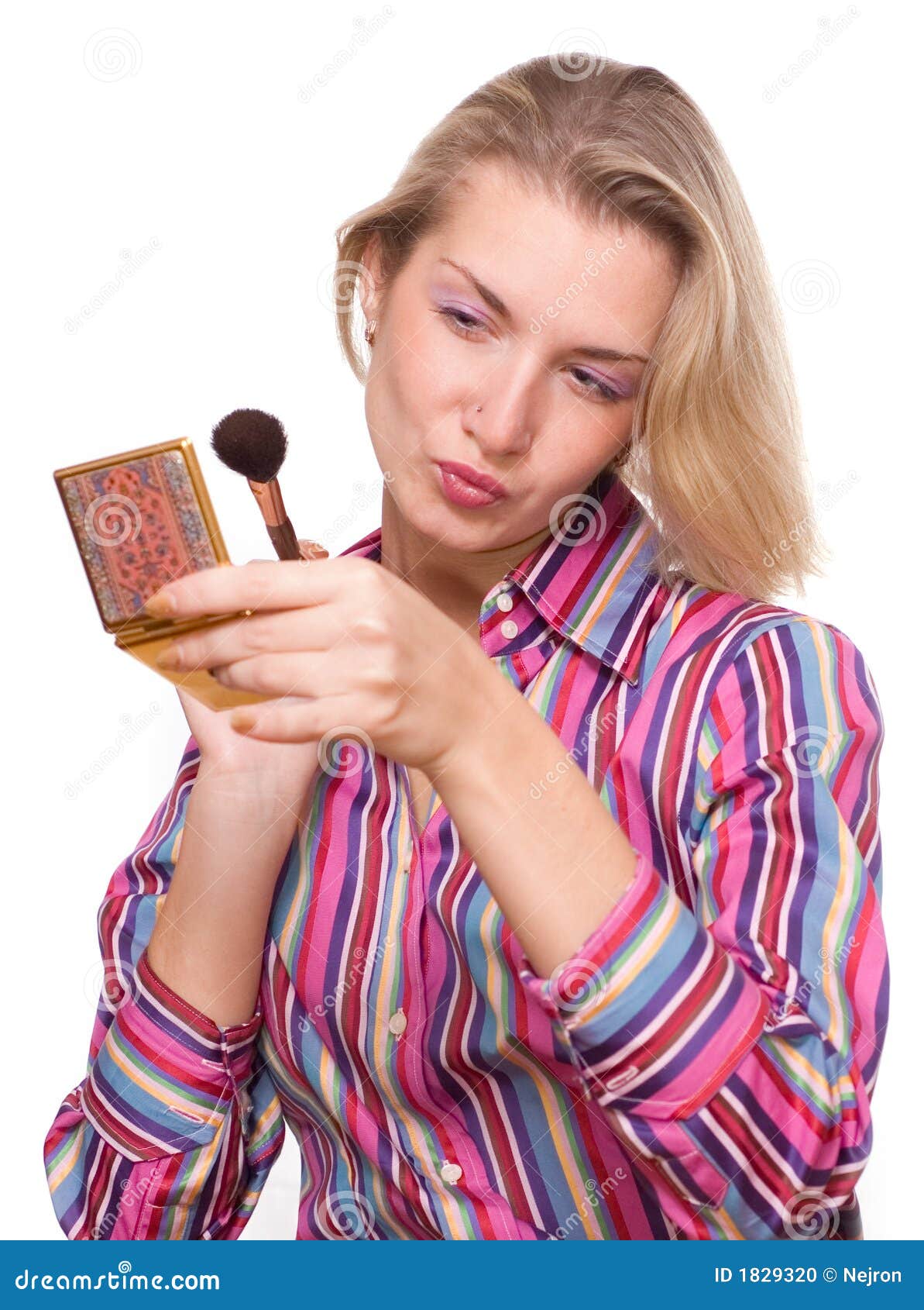 Make-up stock photo. Image of human, making, makeup, female - 1829320