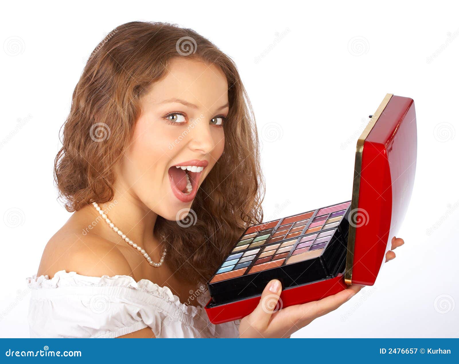 Make up stock image. Image of person, lipstik, application - 2476657