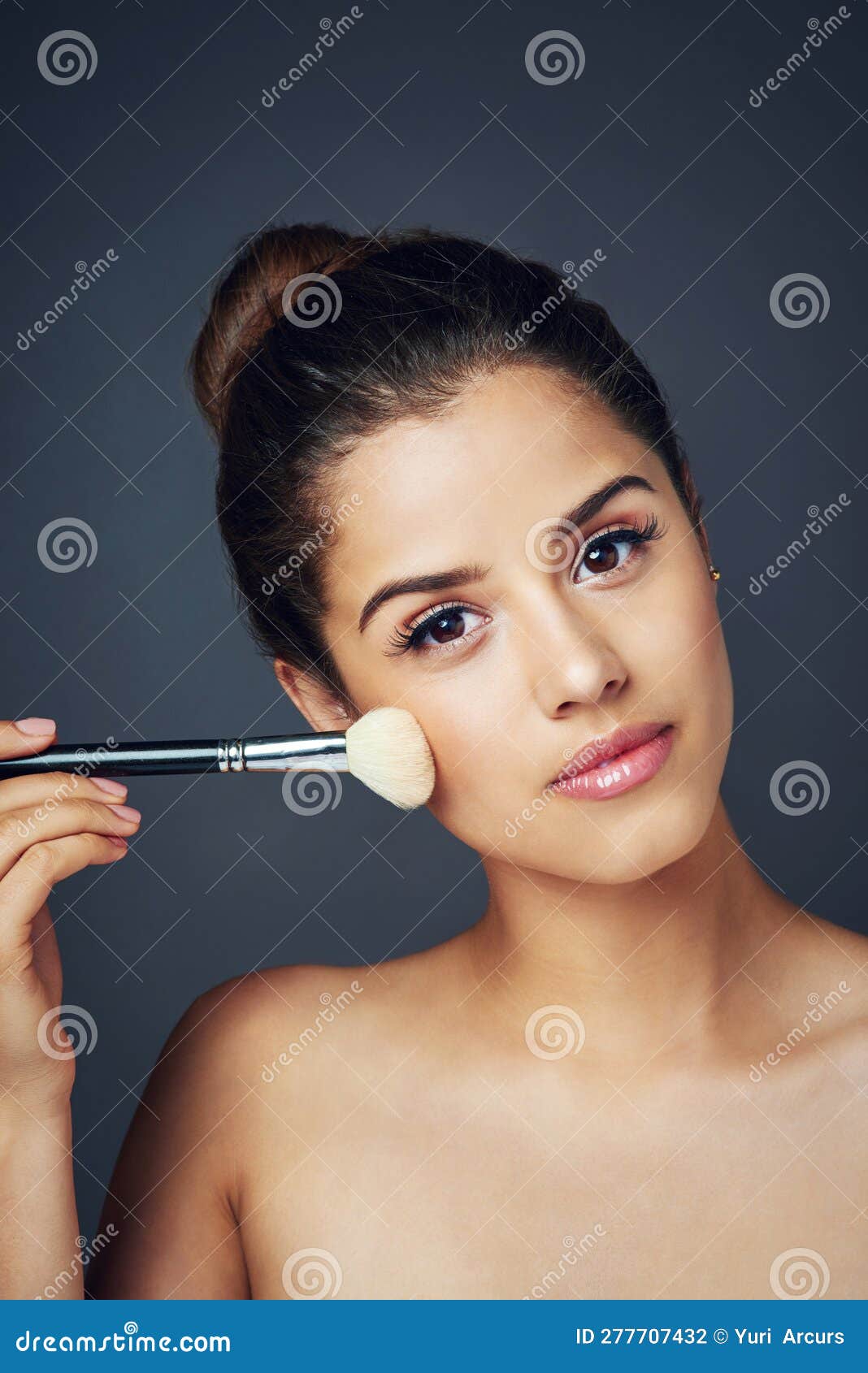 Make Up is All about Applying it Correctly. Studio Shot of a Beautiful ...