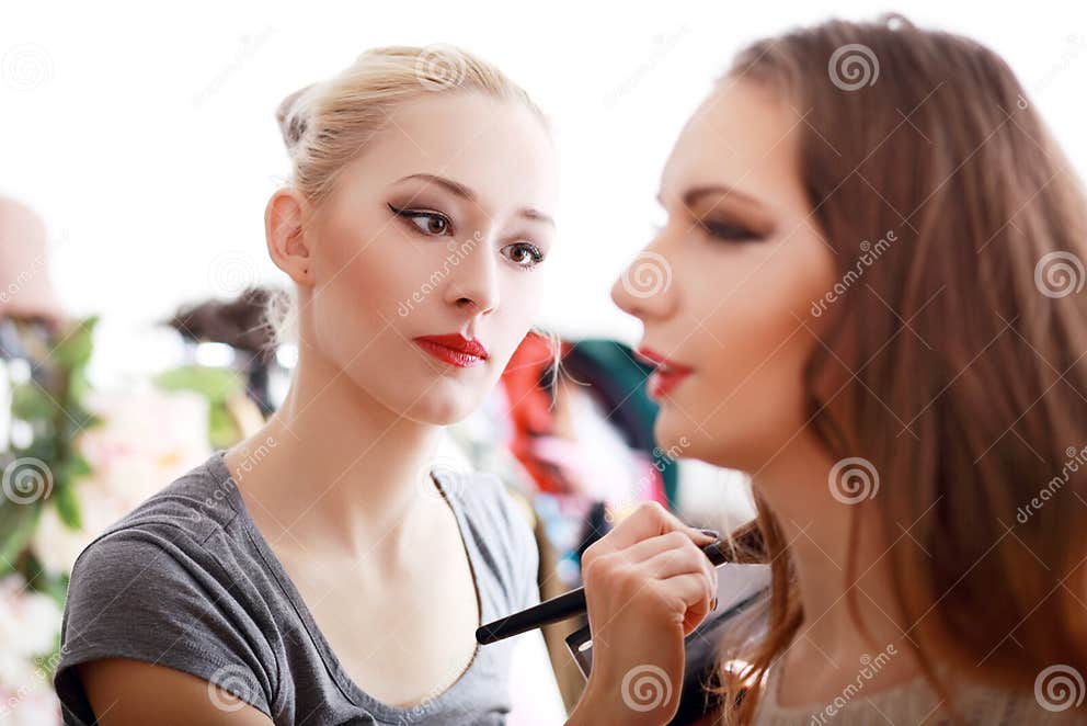 Make-up artist stock image. Image of applying, artist - 48702045