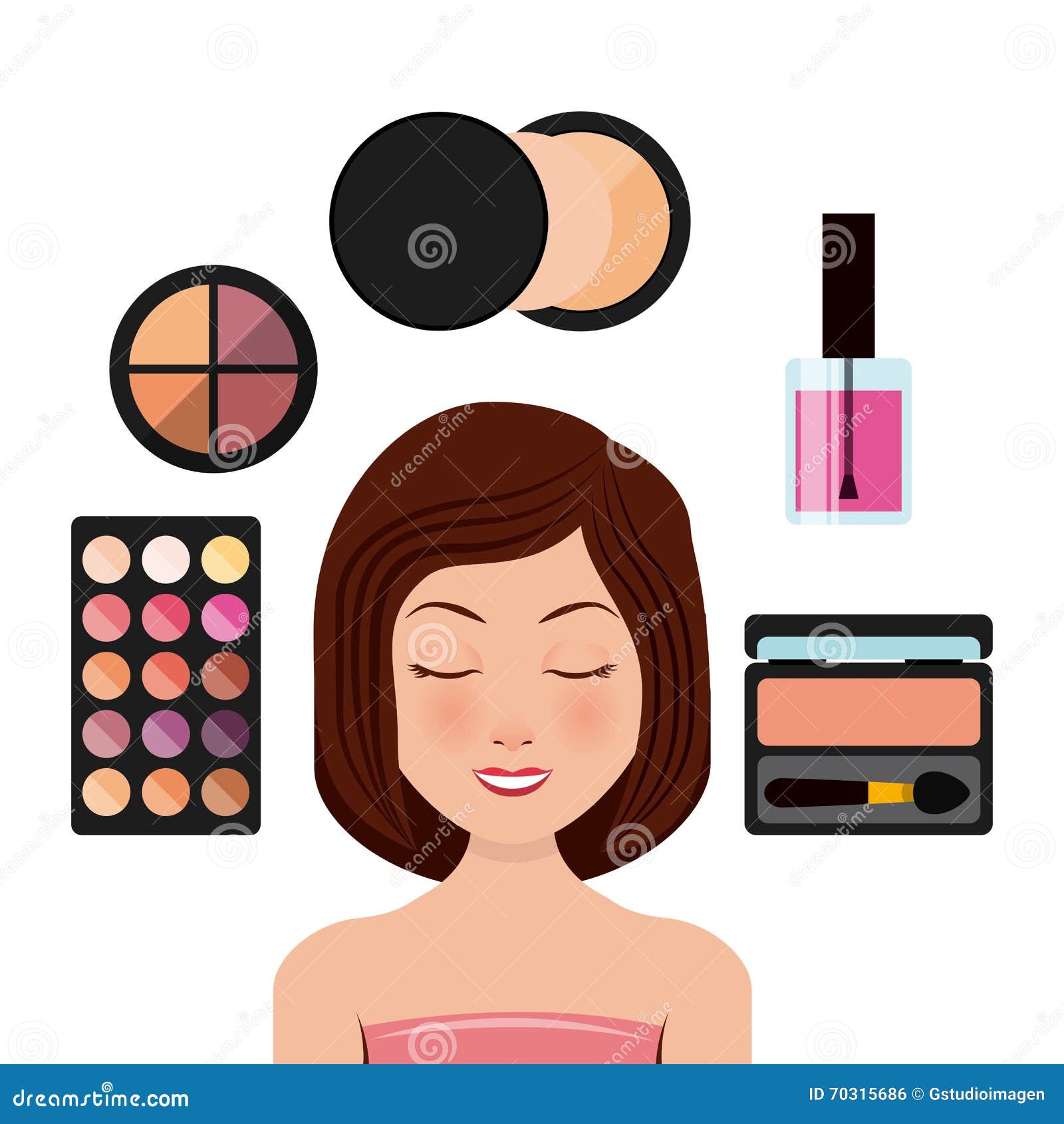 Make-up artist design stock illustration. Illustration of painted ...