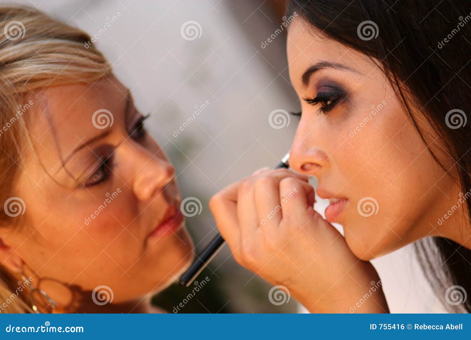 Make-Up Artist and Model stock photo. Image of skin, woman - 755416