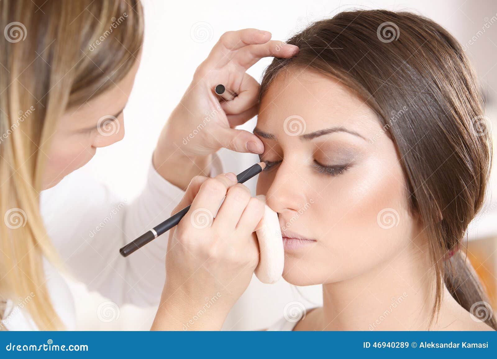 Make-up artist stock image. Image of conceptual, face - 46940289