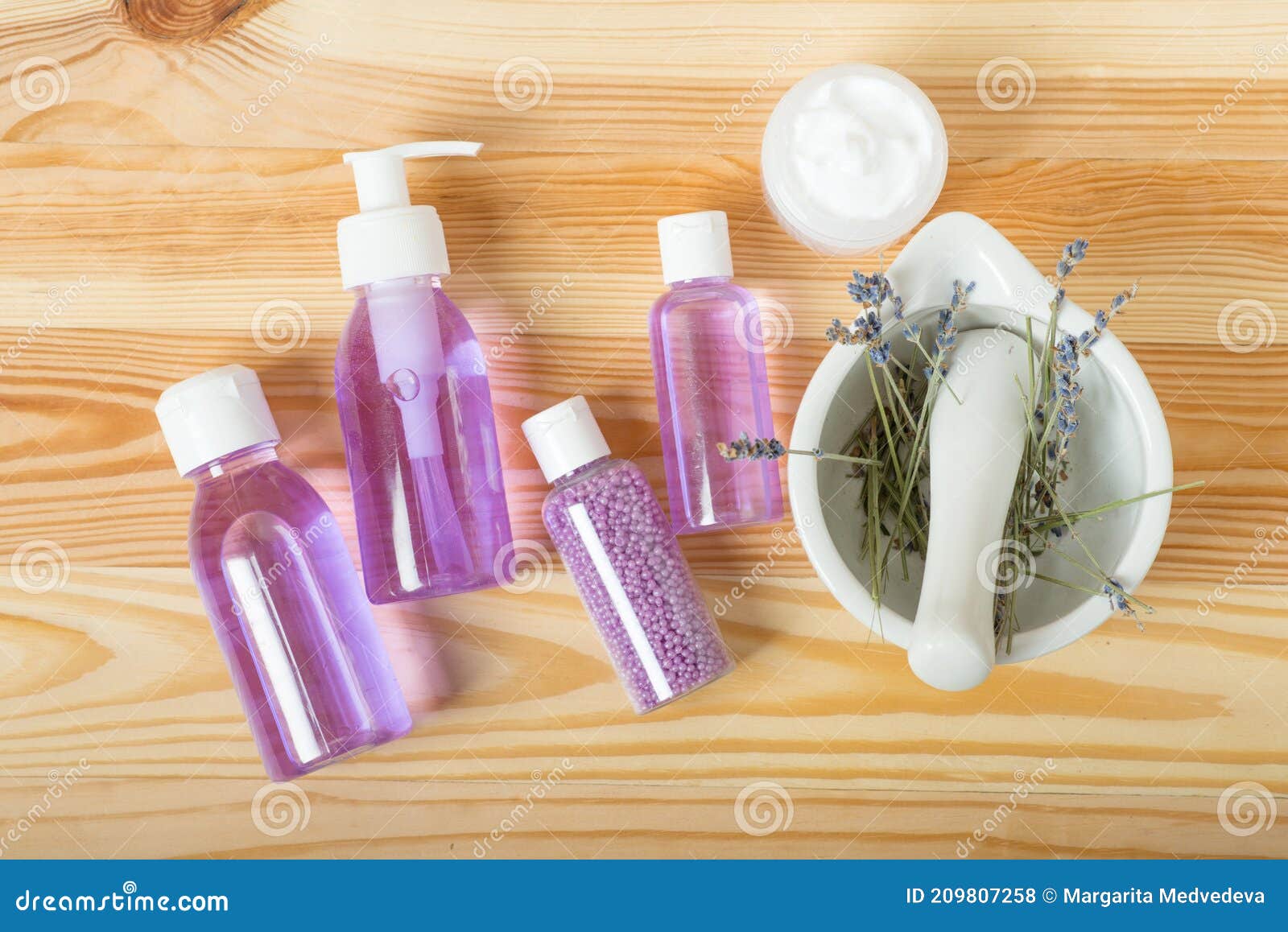 Set of Cosmetics with Lavender Stock Photo - Image of care, lavender ...