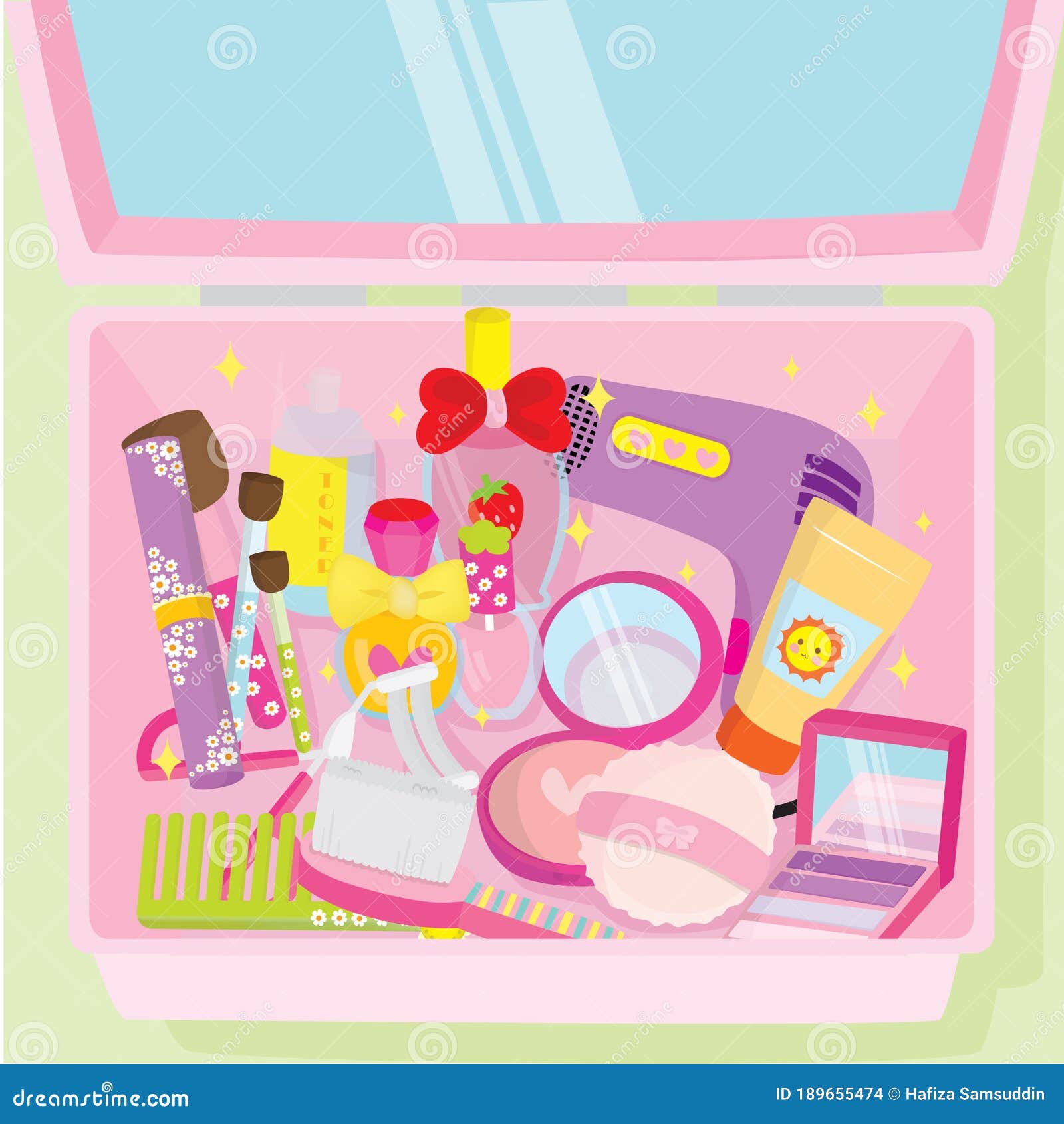 Make Up Box. Vector Illustration Decorative Design Stock Vector ...