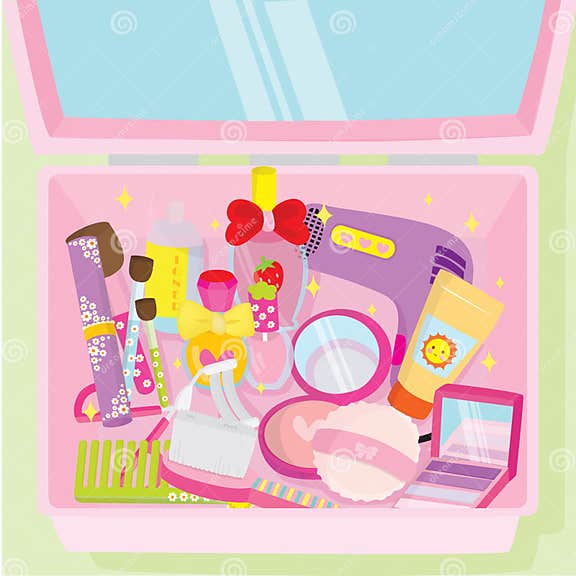 Make Up Box. Vector Illustration Decorative Design Stock Vector ...