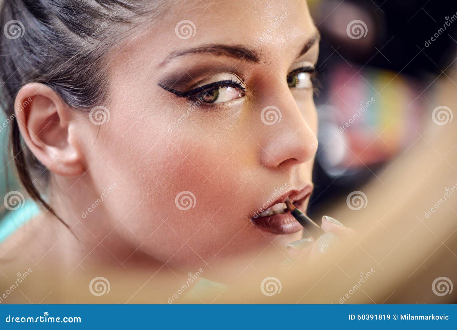 Make-up stock image. Image of model, horizontal, makeup - 60391819